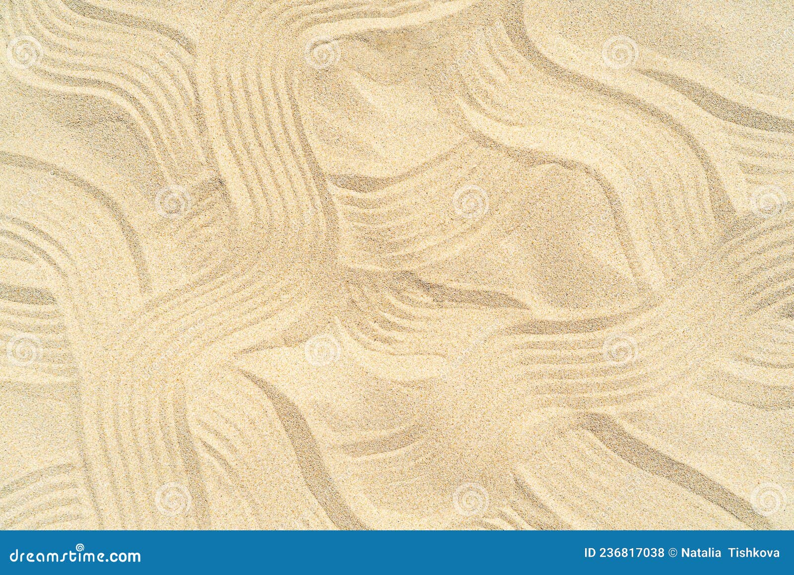 Drawing of Waves on the Sand on the Beach, Sand Pattern Stock Photo ...