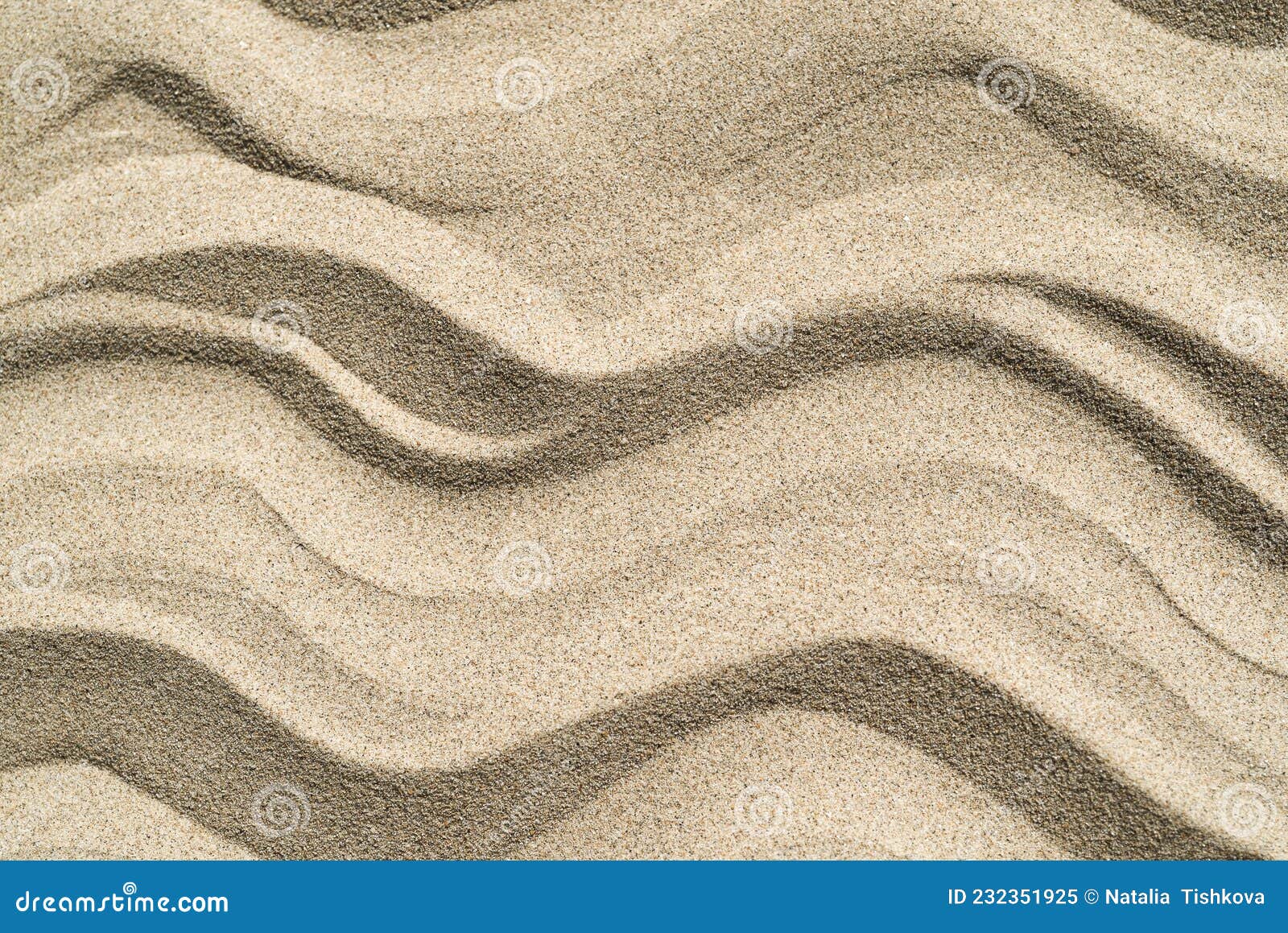 Drawing of Waves on the Sand on the Beach, Seamless Pattern Stock Image ...