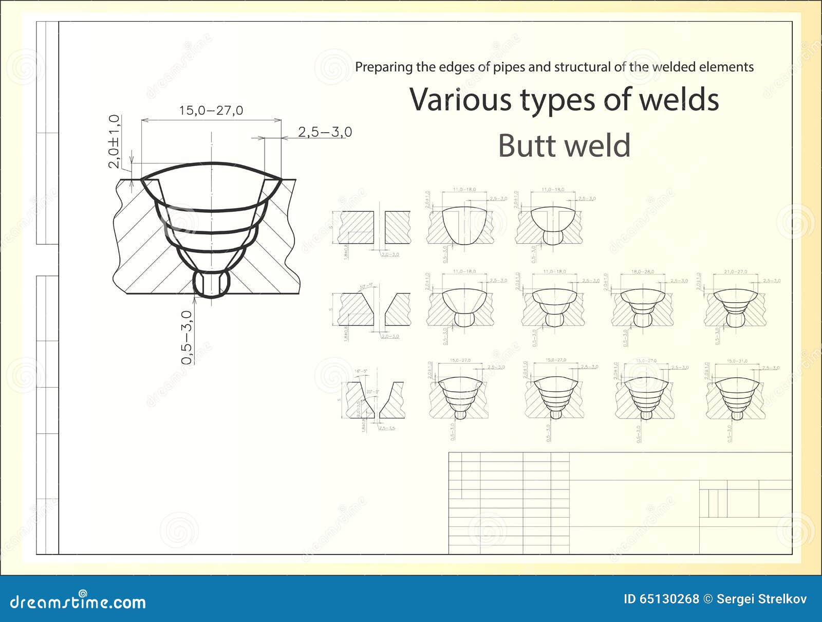 Drawing of Welds(Butt Welds) Stock Vector - Illustration of joint ...