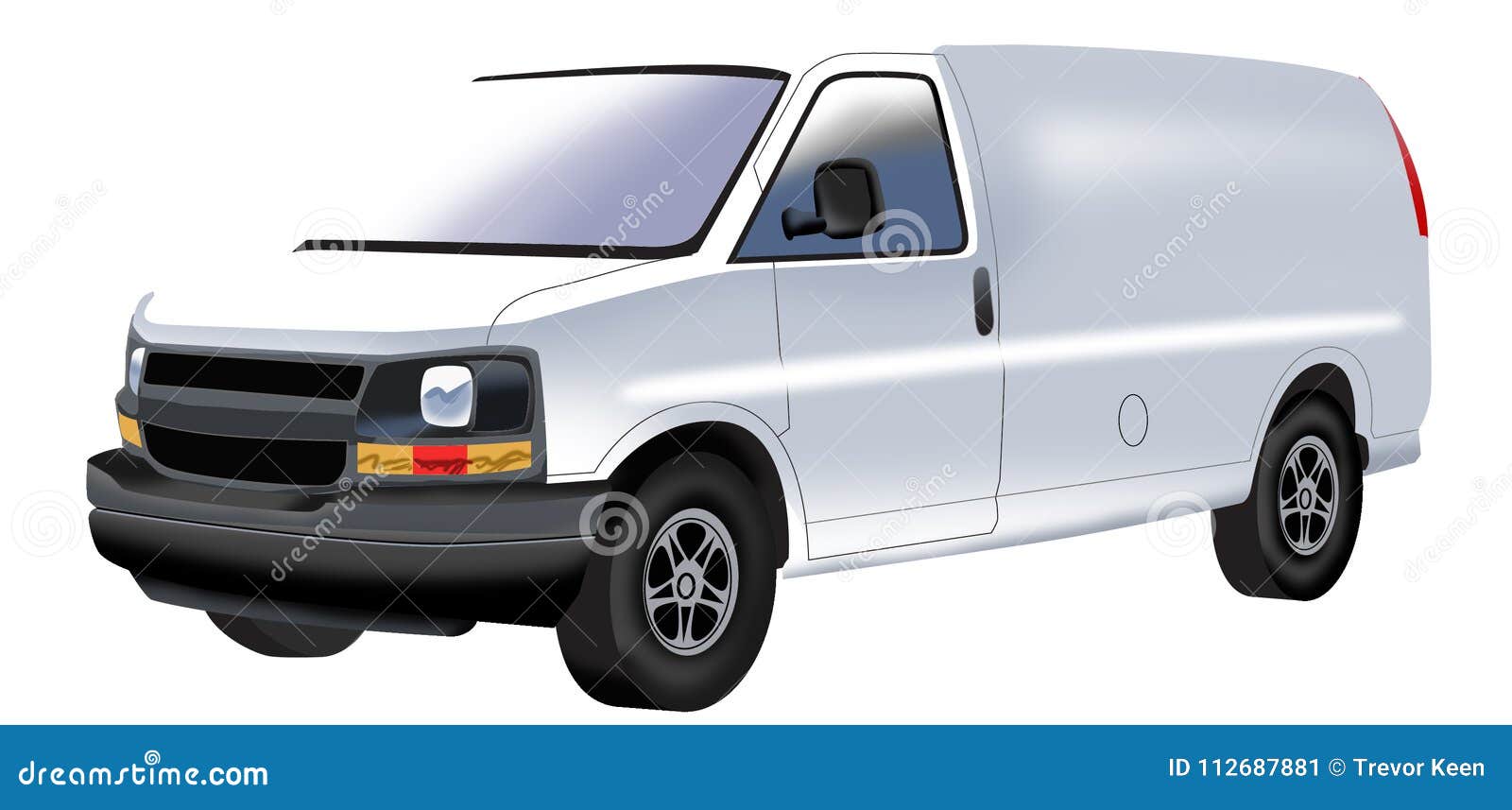 Drawing of white minivan stock illustration. Illustration of brick - 112687881