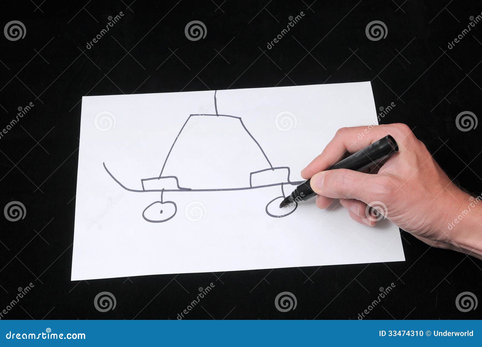 Drawing on a White Paper stock photo. Image of holding - 33474310