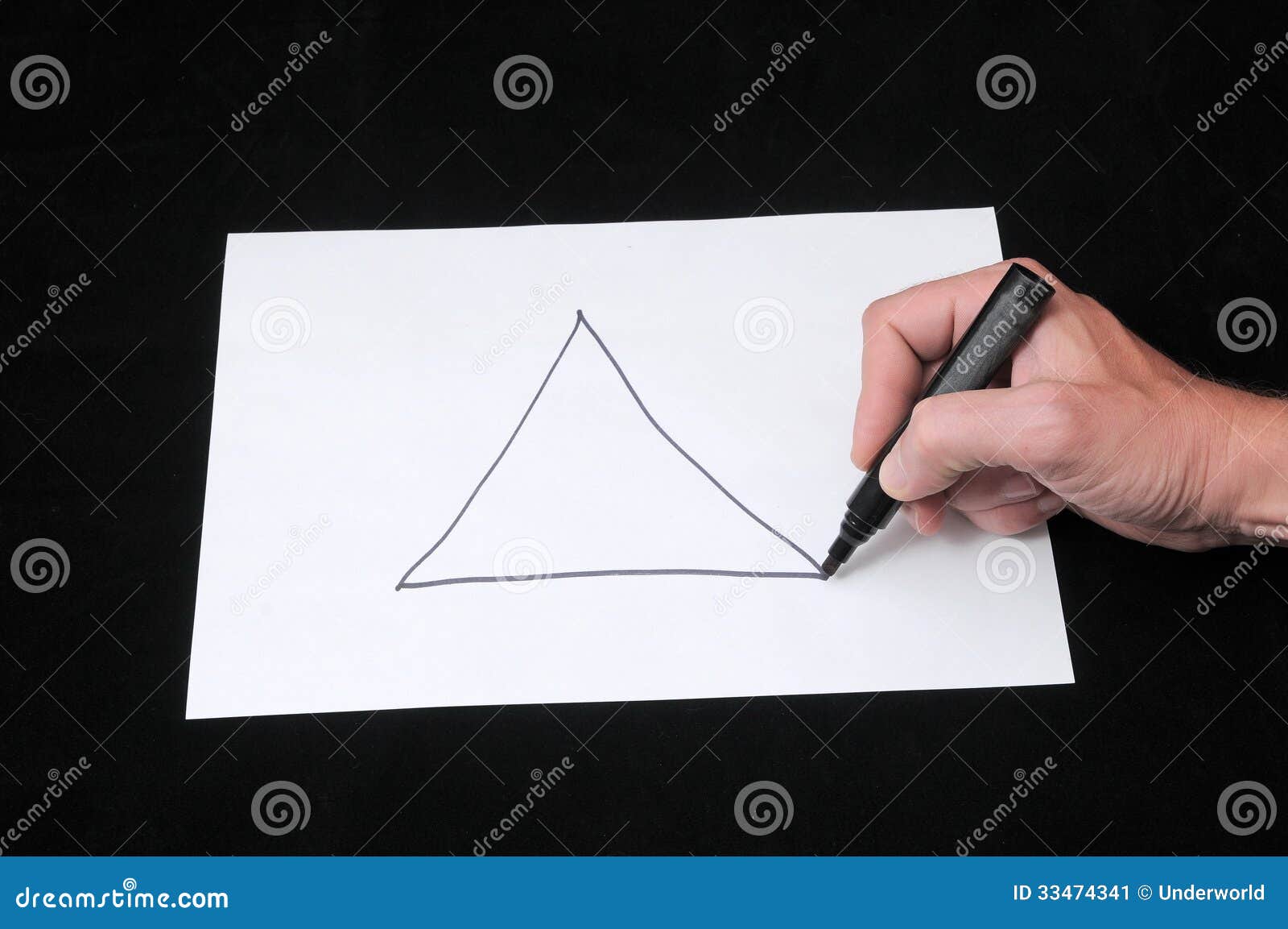 Drawing on a White Paper stock image. Image of idea, holding - 33474341