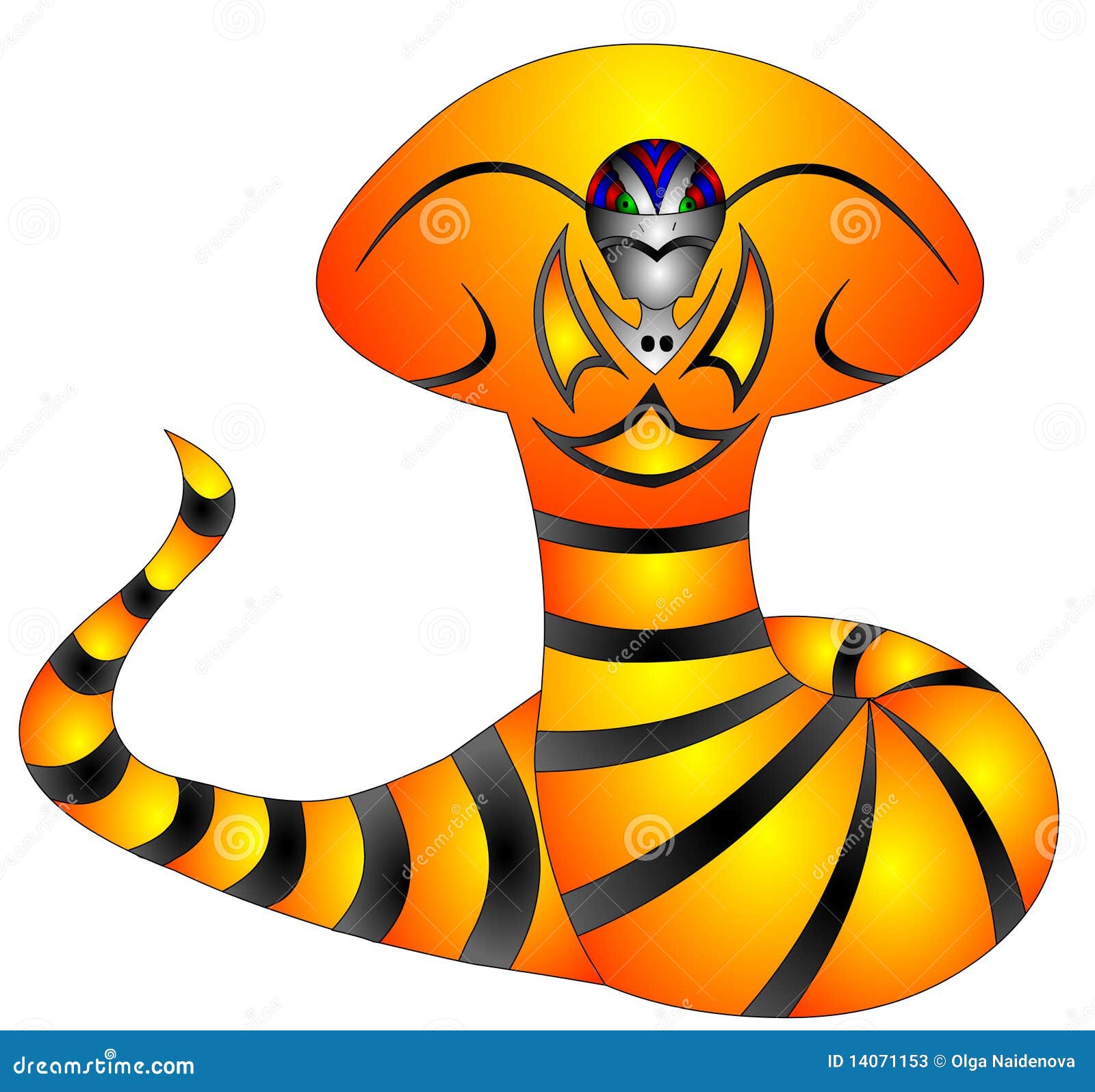 The Drawing wise snake stock illustration. Illustration of color - 14071153