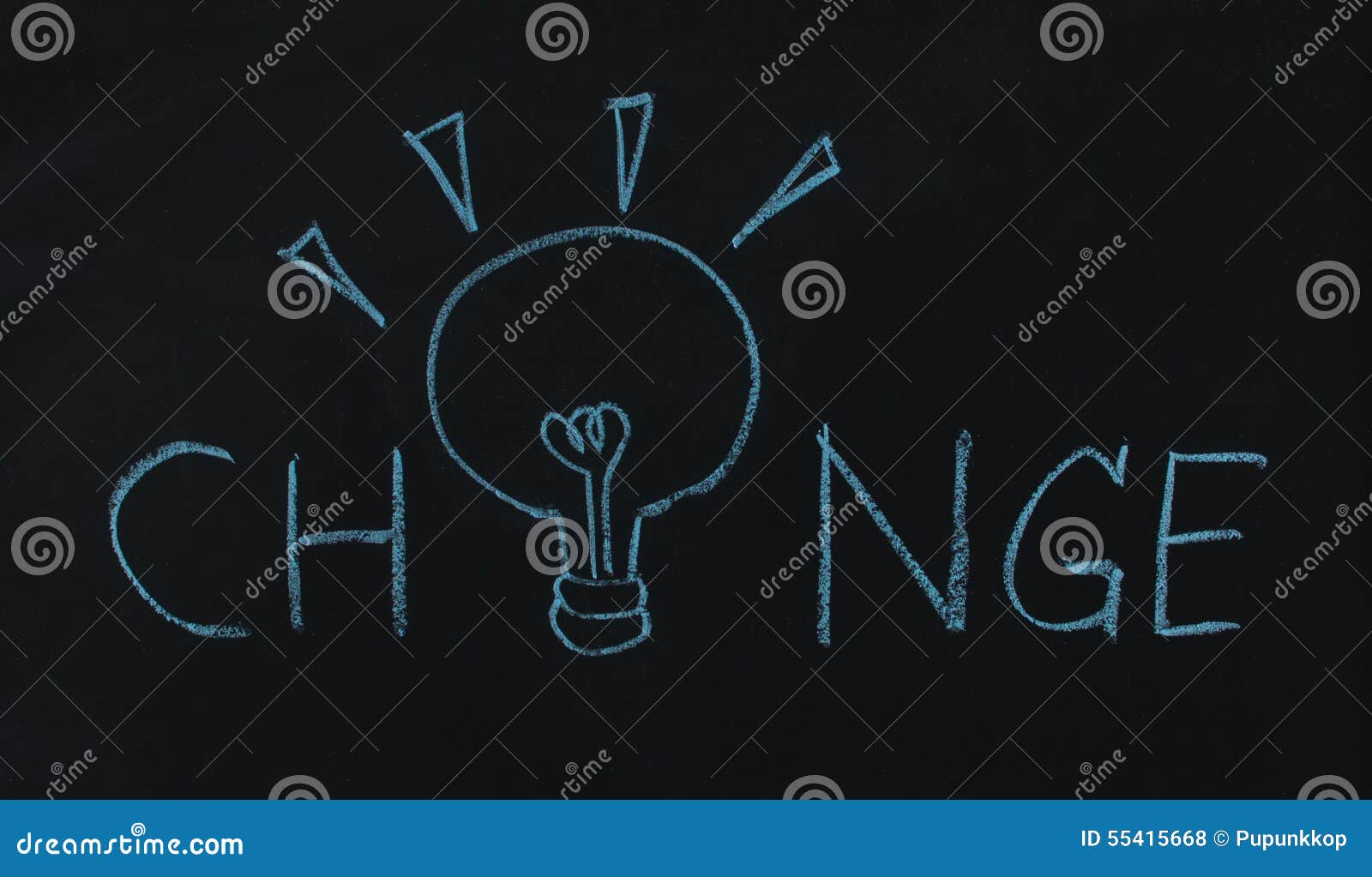 Drawing Word Change and Light Bulb Stock Photo - Image of drawing ...