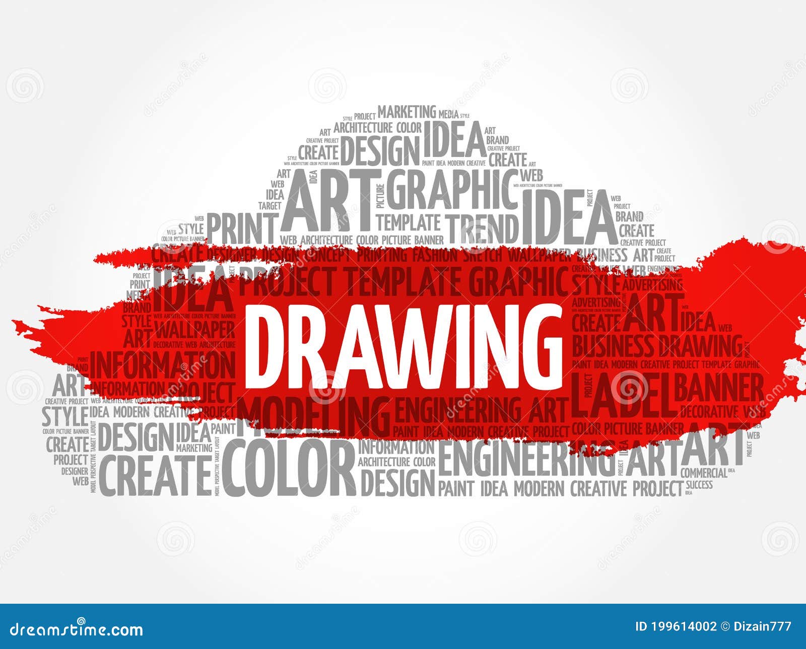 DRAWING word cloud stock illustration. Illustration of frame - 199614002