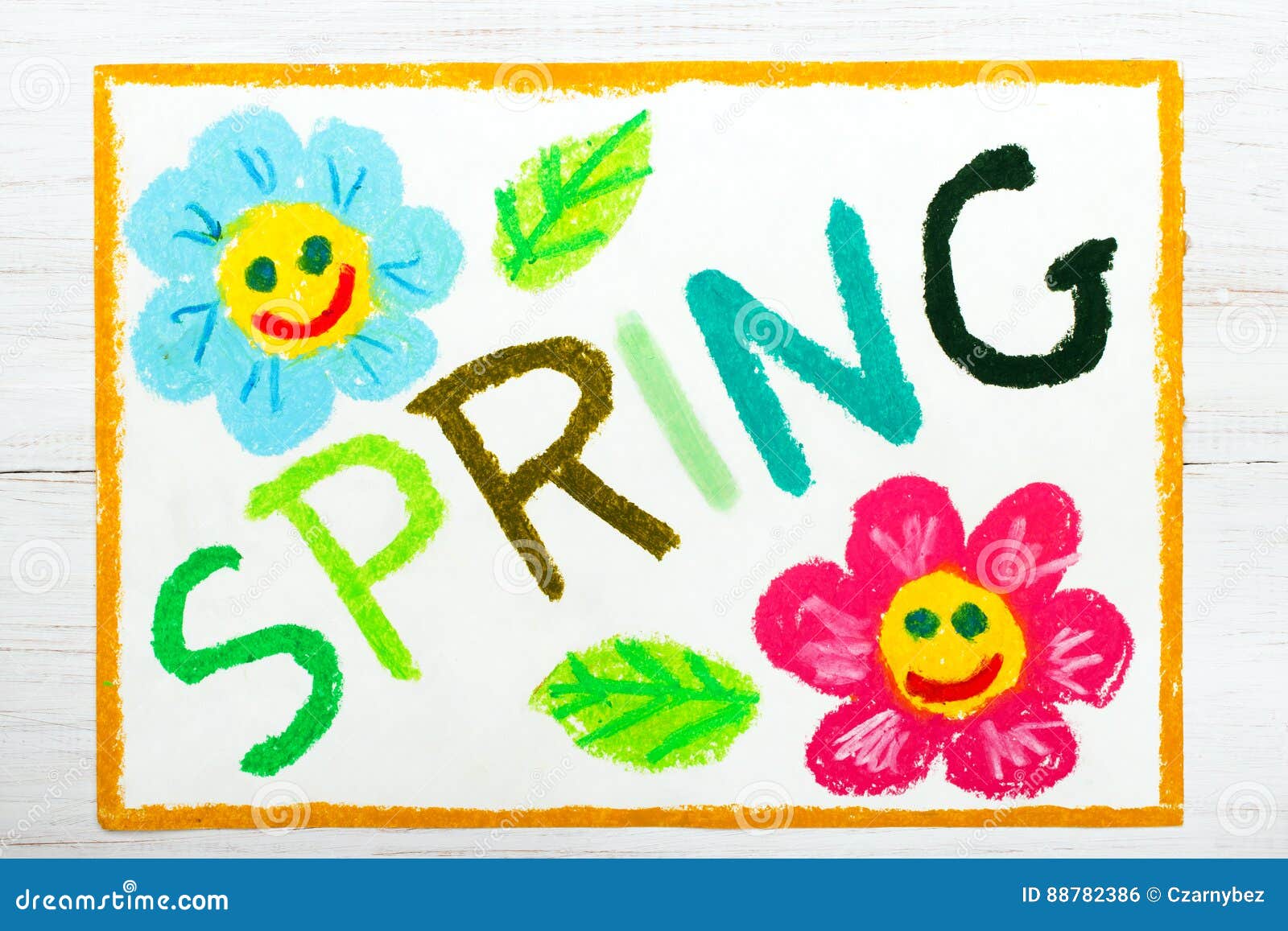 Drawing: Word SPRING and Flowers Stock Illustration - Illustration of ...