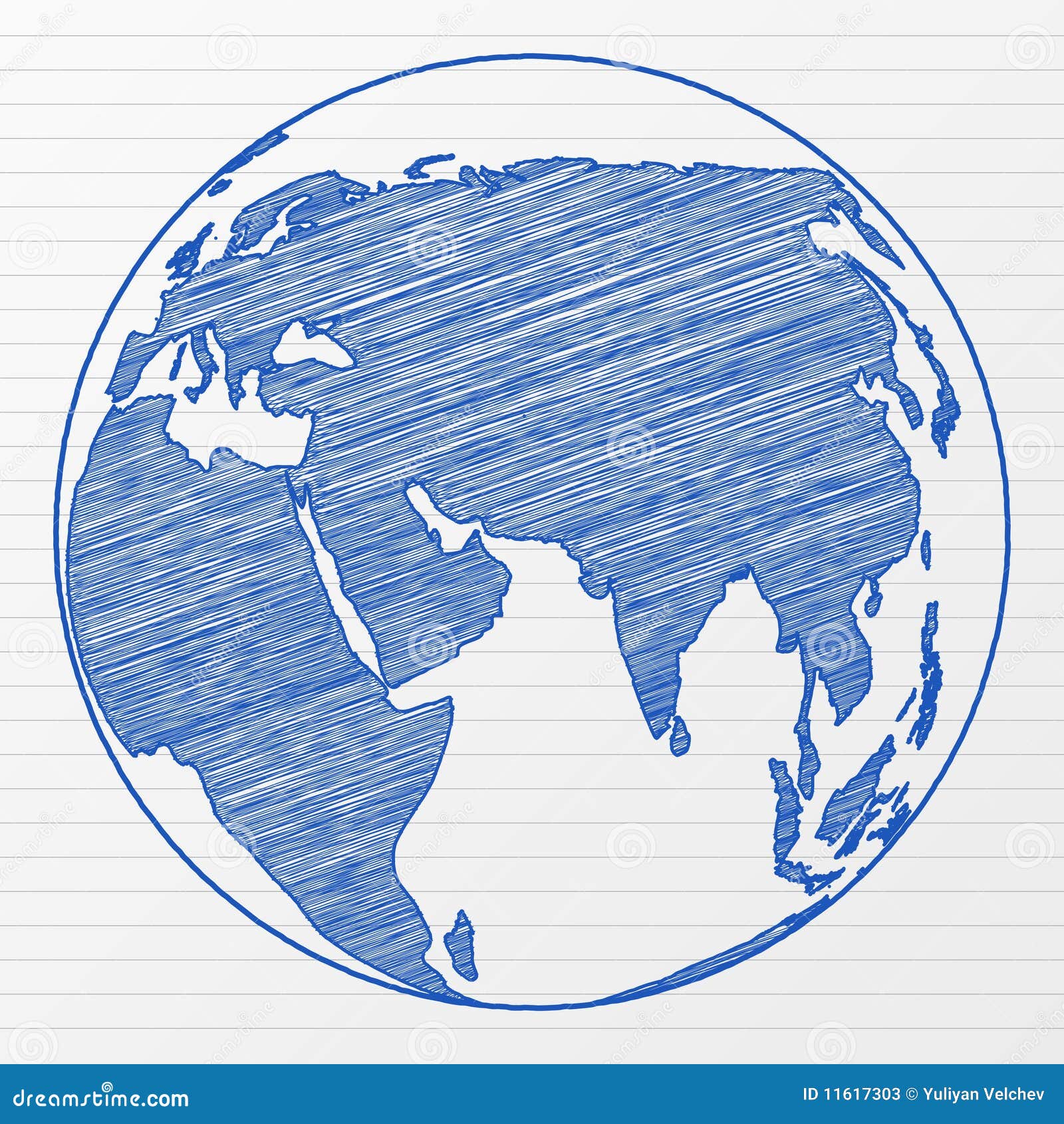Drawing world globe stock vector. Illustration of asia - 11617303