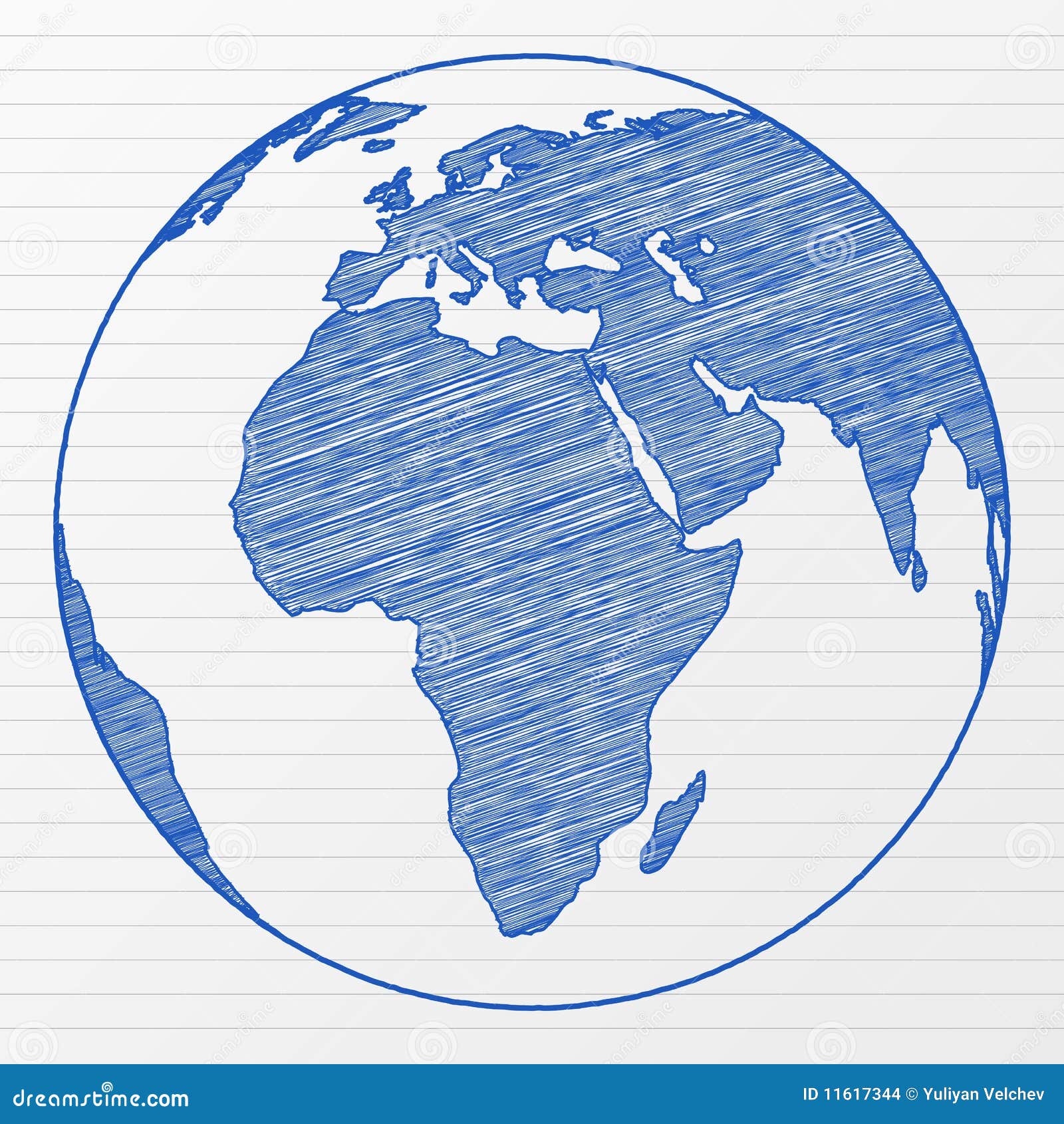 Drawing World Map Vector Illustration | CartoonDealer.com #11617364