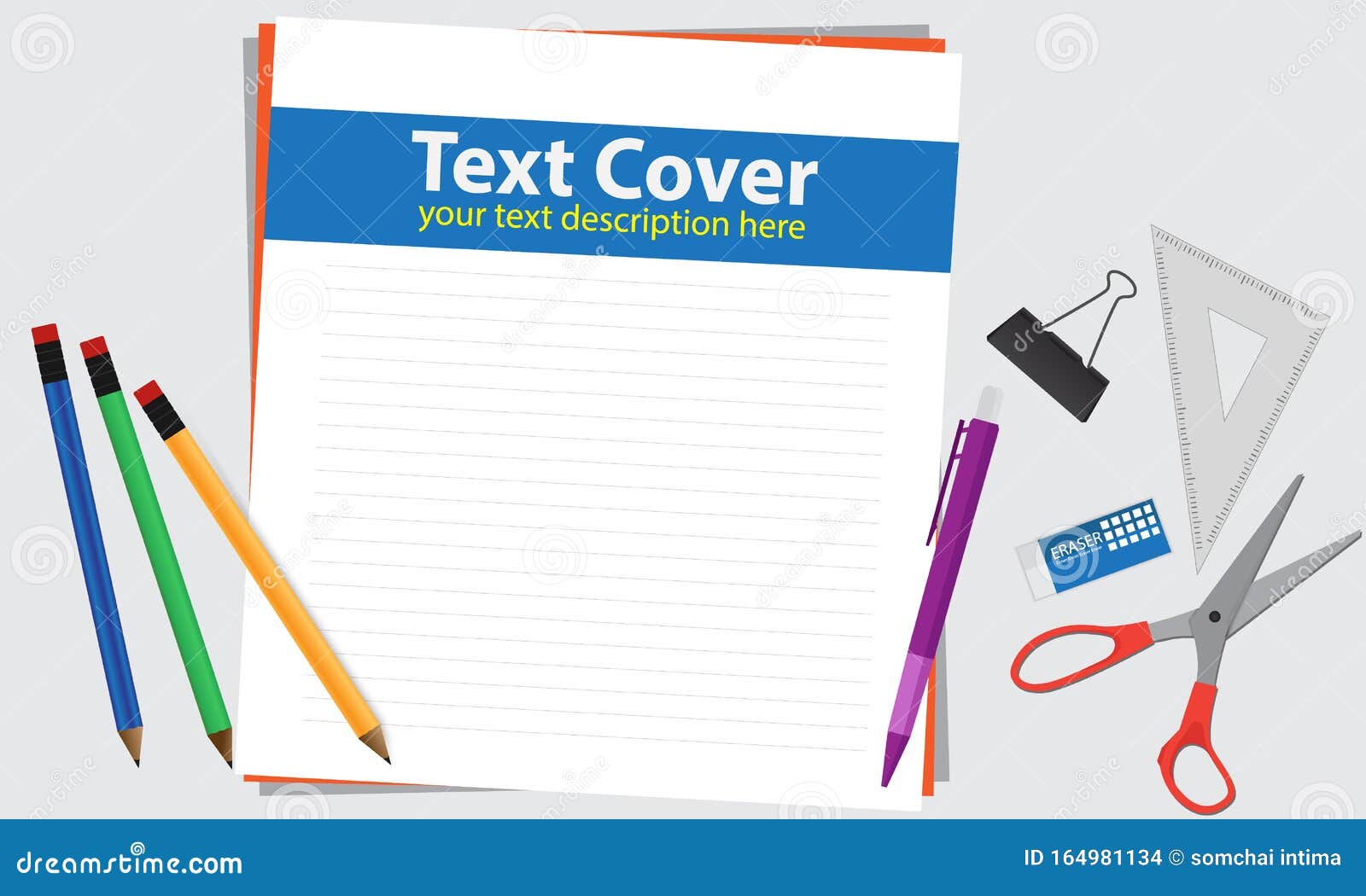 Drawing and Writing Set Vector Stock Vector - Illustration of outline ...