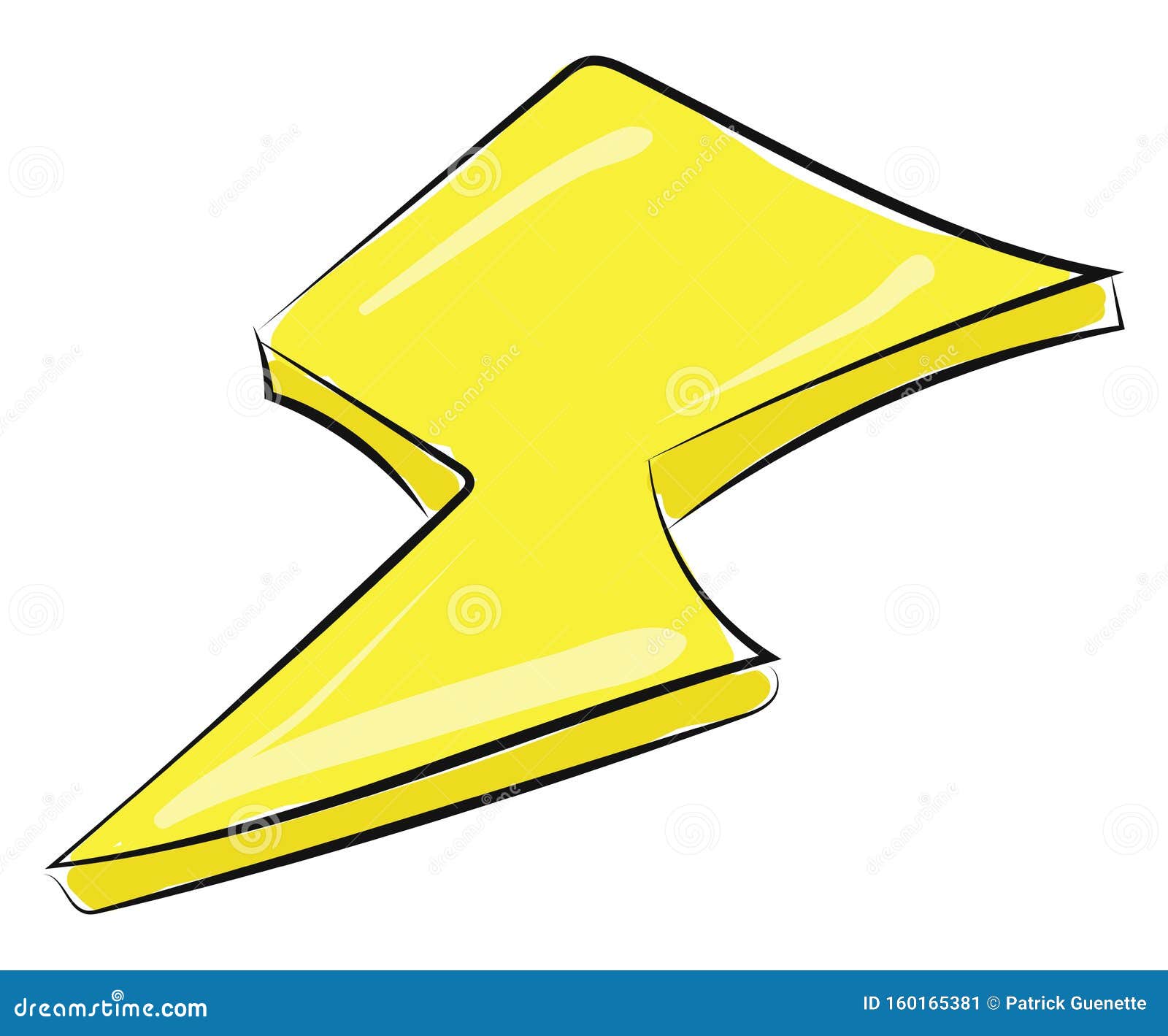 Yellow Lightning, Vector or Color Illustration Stock Vector ...