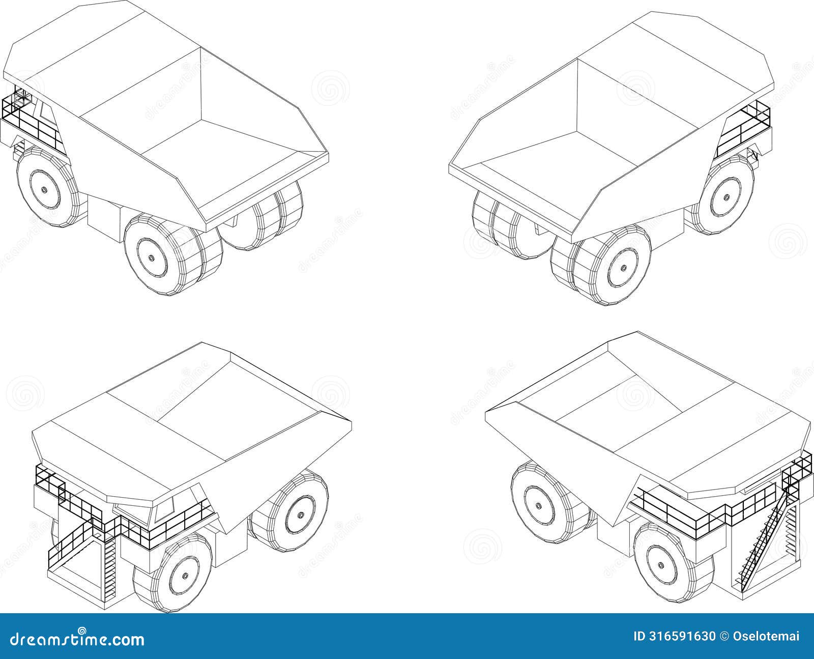 Drawings of Construction Vehicles from Many Angles.,Construction ...