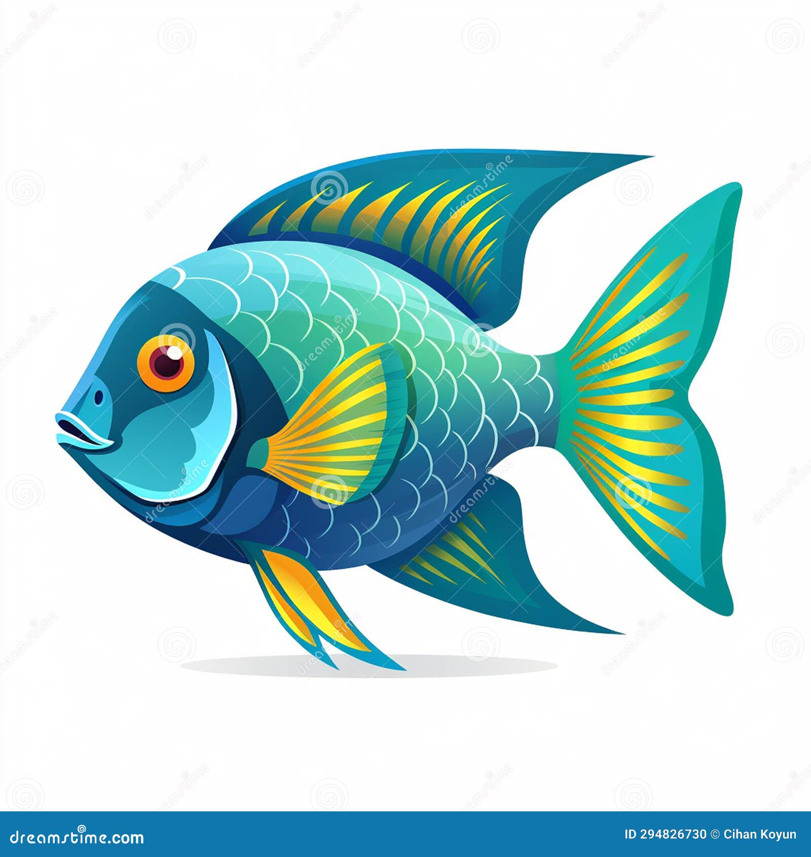 Drawings of Exotic Fish Artistic Oceanic Diversity Stock Illustration ...