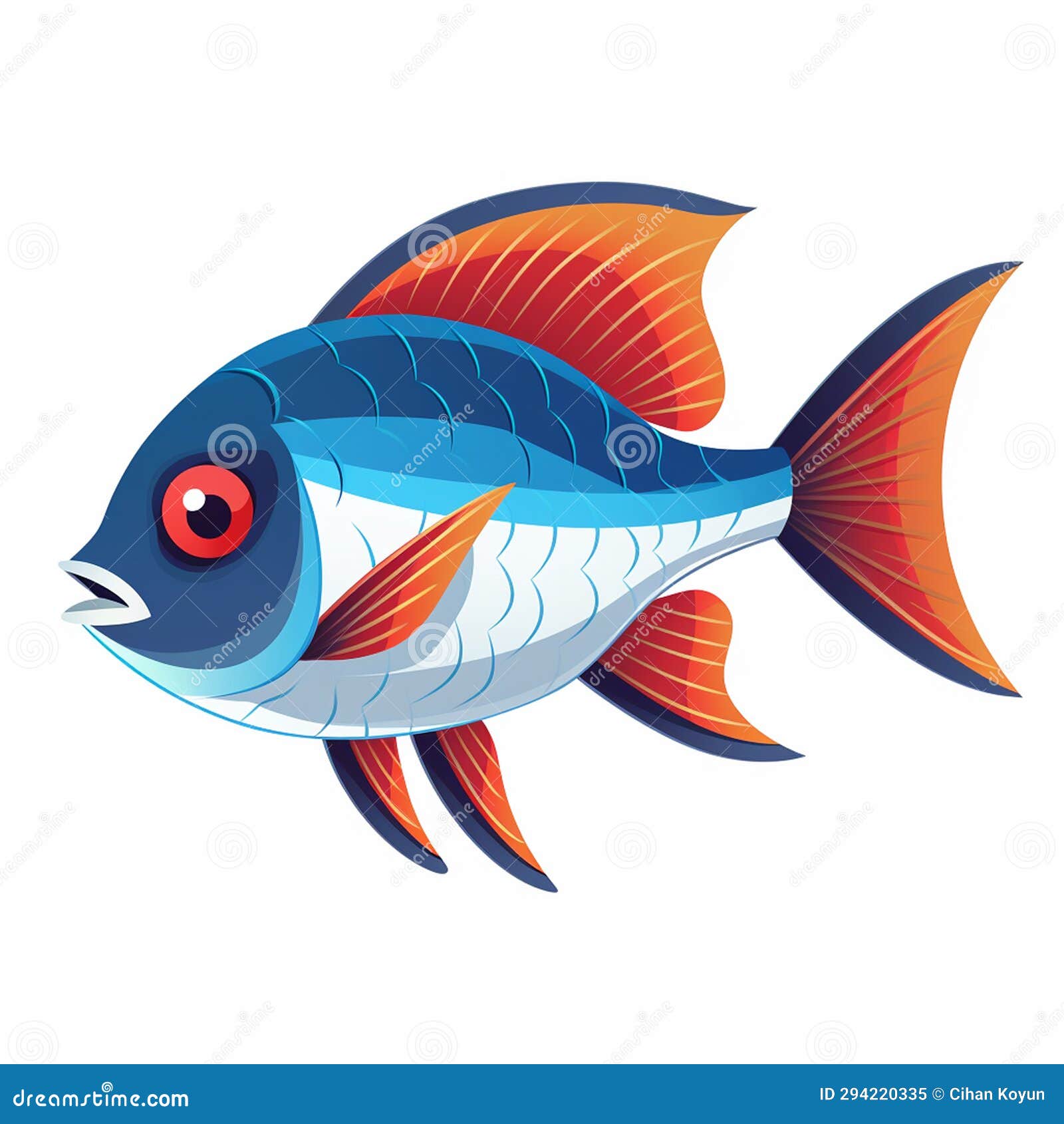 Drawings of Exotic Fish Artistic Underwater Fascination Stock ...