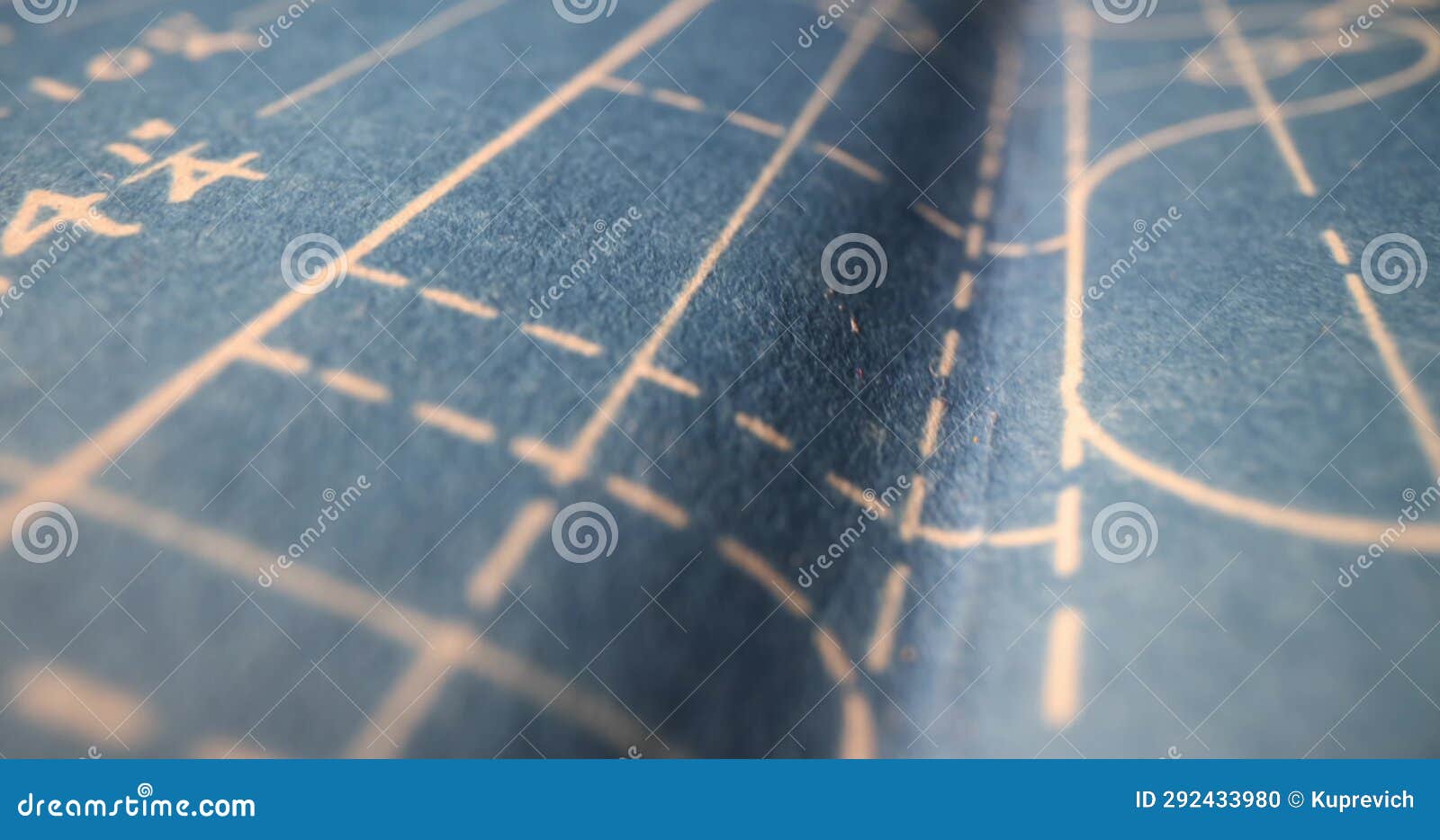 Drawings and Formulas on Blue Paper in Workshop Stock Footage - Video ...
