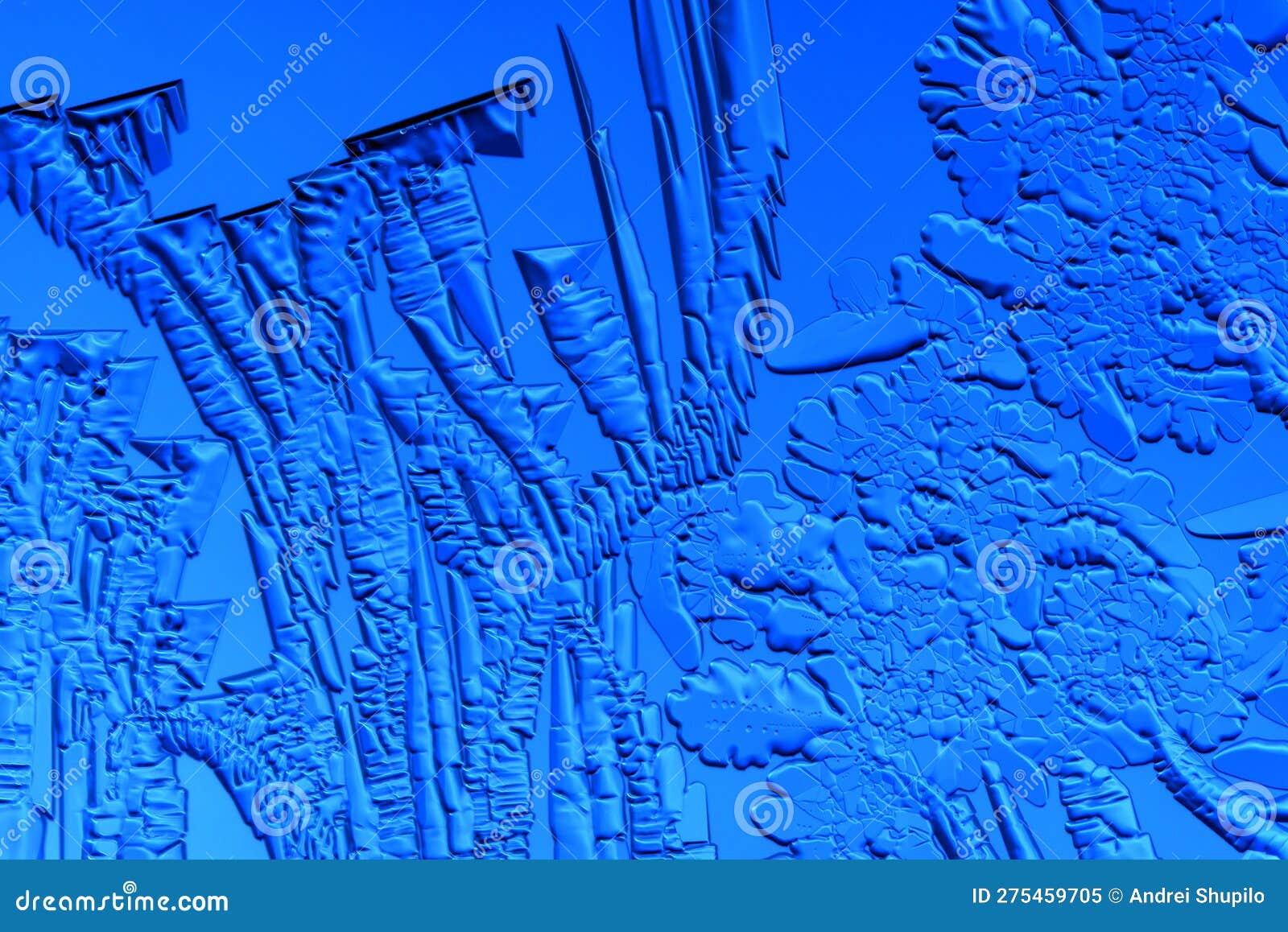 Drawings of Ice on Blue Glass. Stock Image - Image of texture, snow ...