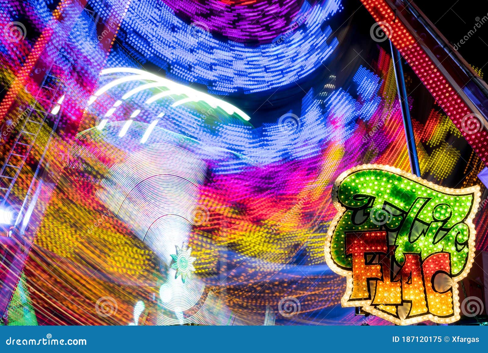 Drawings of Lights on a Fairground Stock Image - Image of beautiful ...