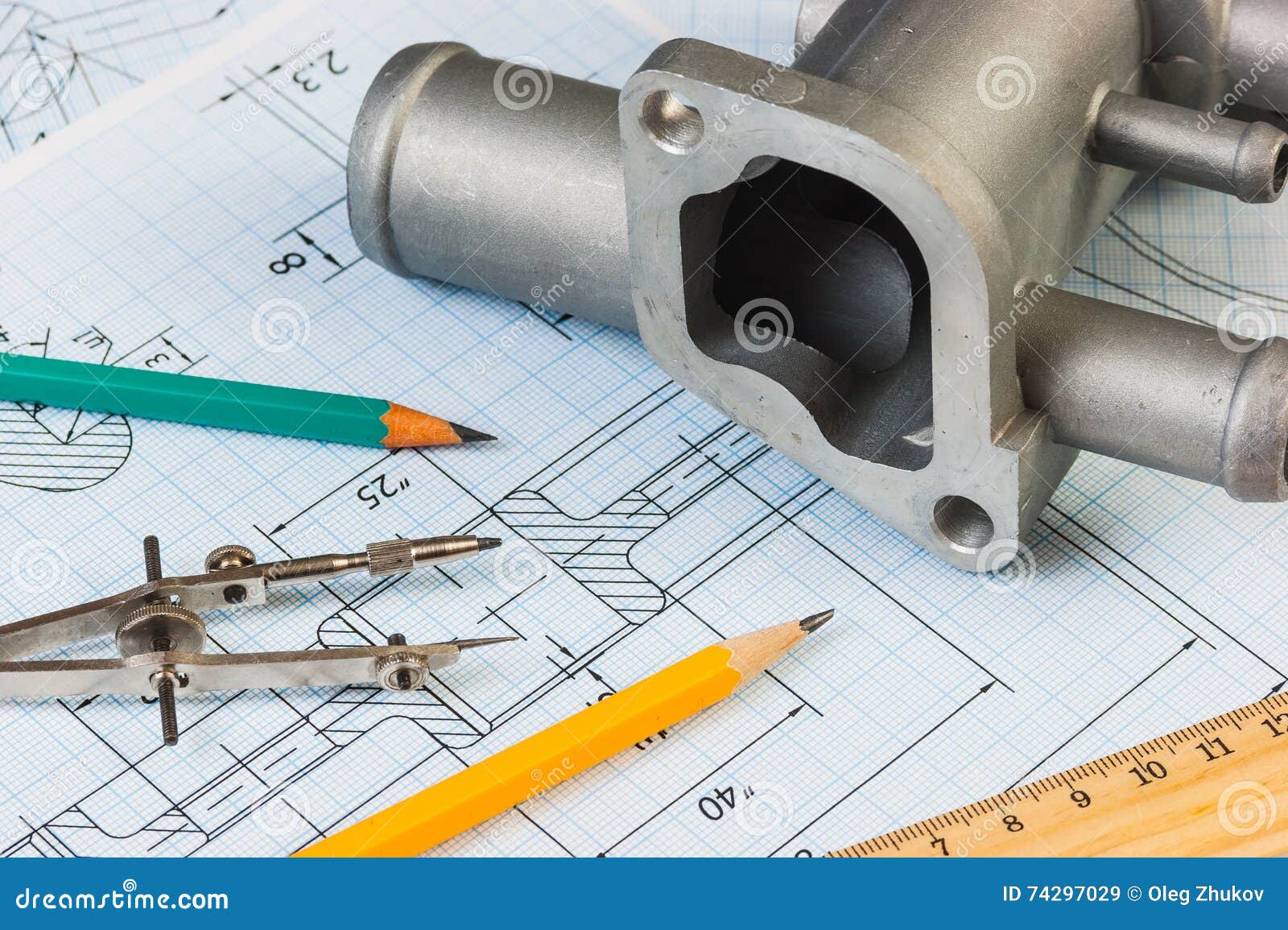 Drawings of mechanisms stock image. Image of details - 74297029