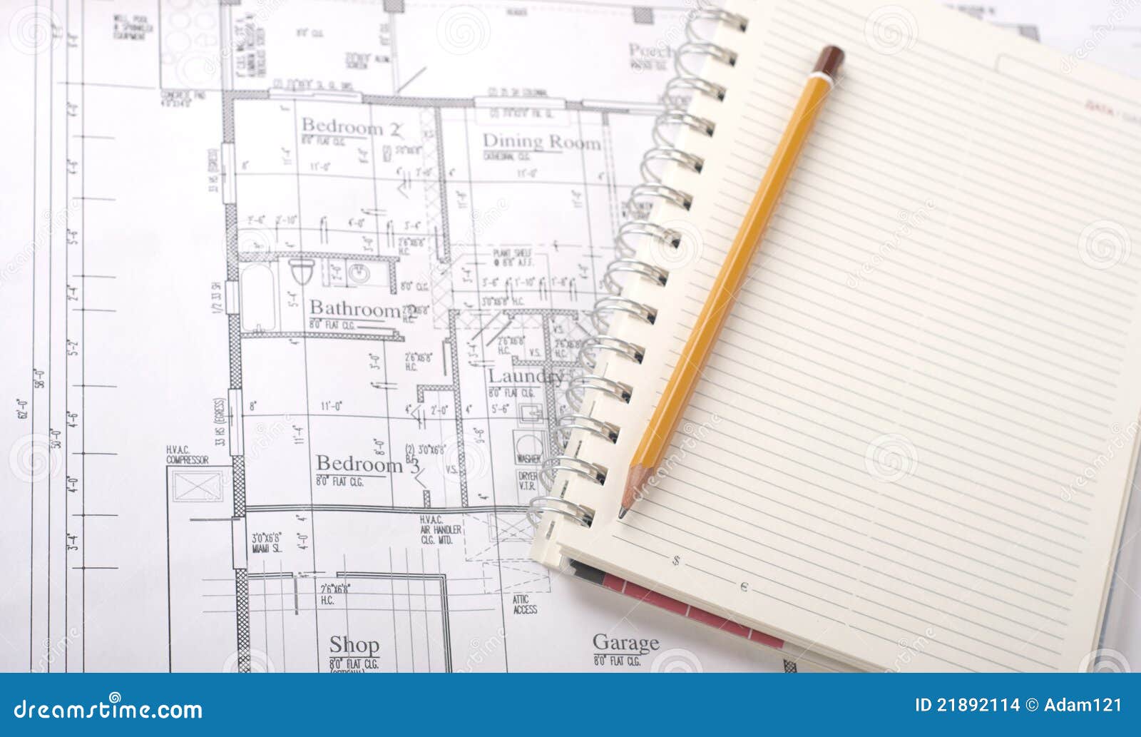 Drawings, Notepad and Pencil Stock Photo - Image of paperworks, economy ...