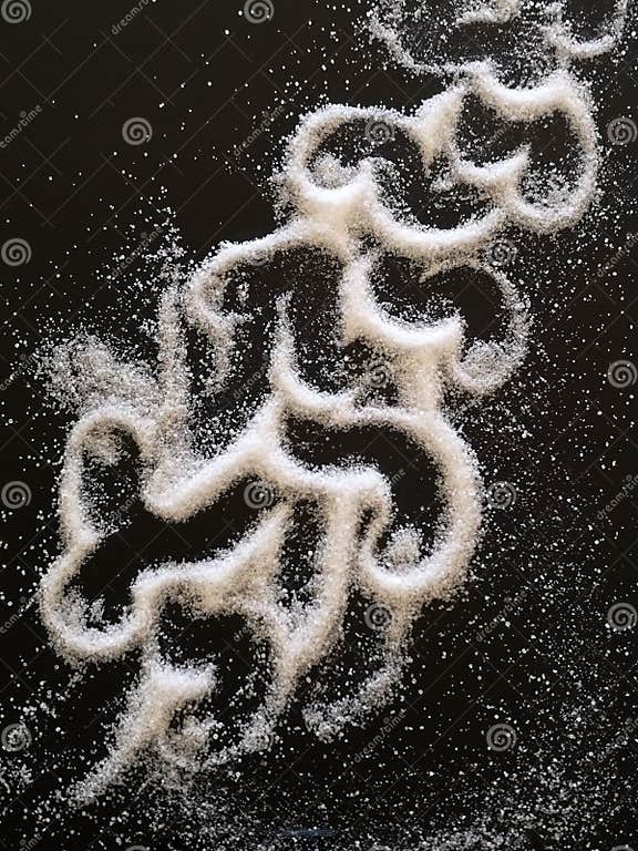 Drawings with Salt on the Table Stock Image - Image of view, care: 95468411