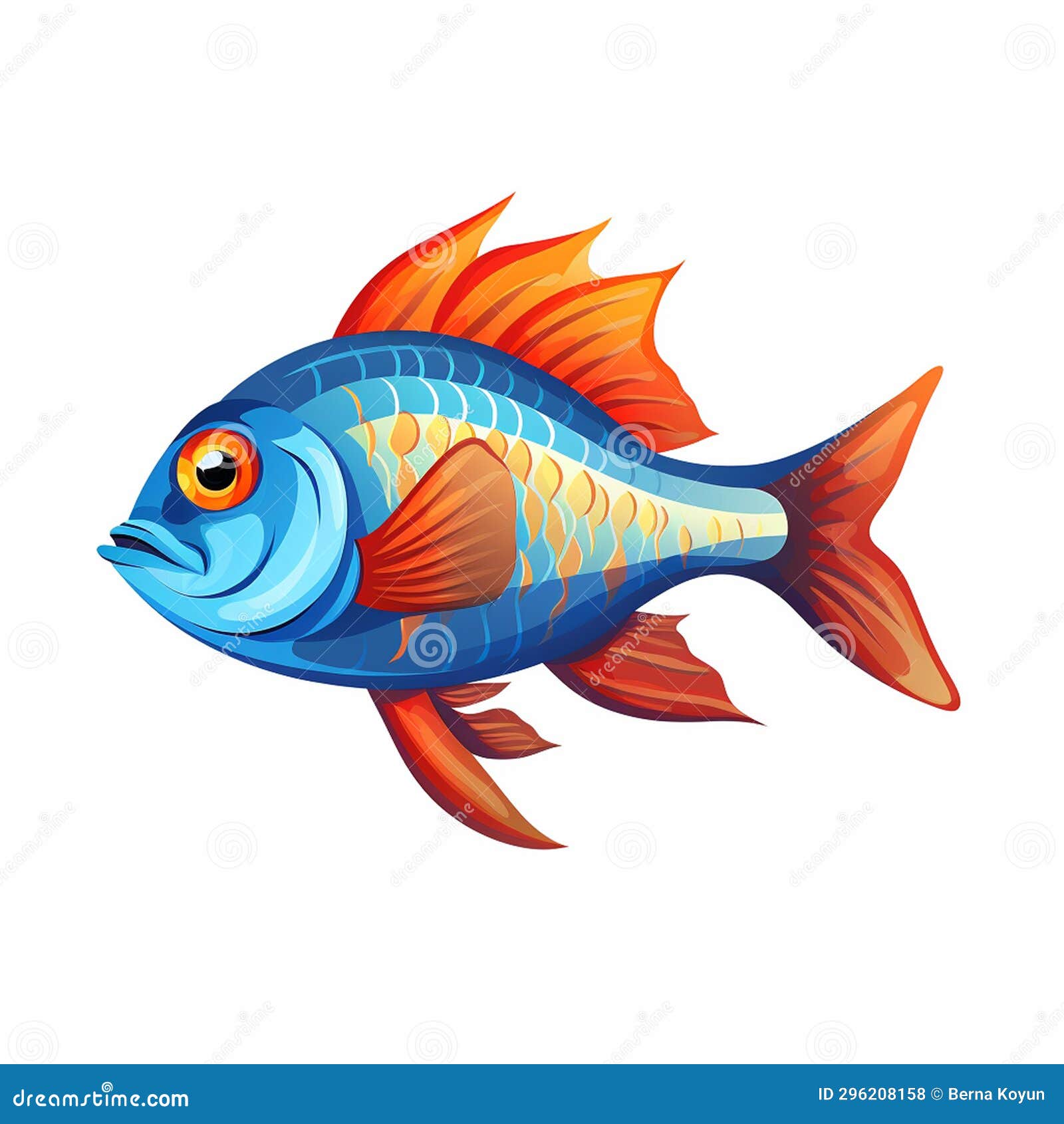 Drawings of Tropical Fish Artistic Underwater Scene Stock Illustration ...