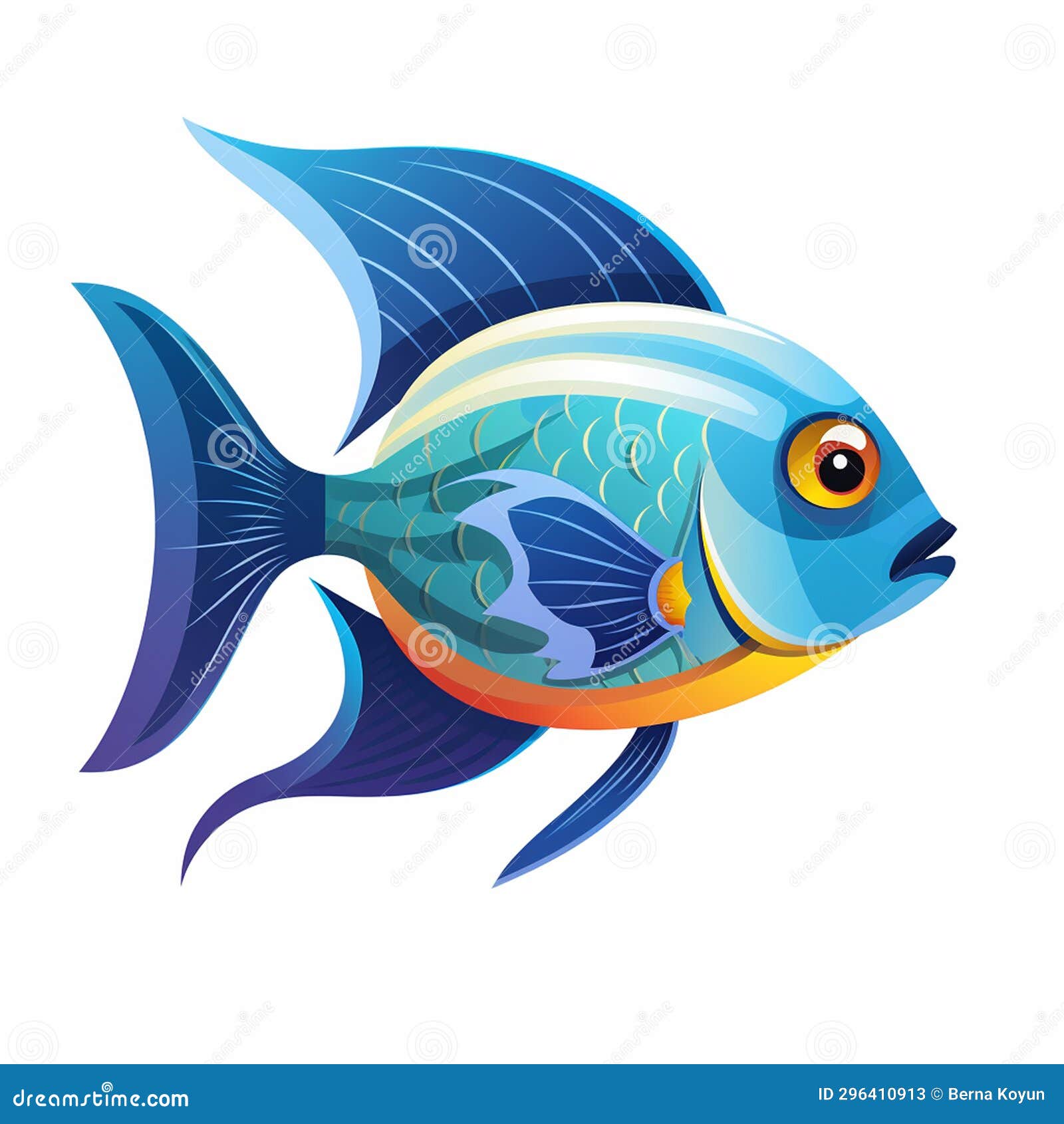 Drawings of Tropical Fish Artistic Underwater Scene Stock Illustration ...