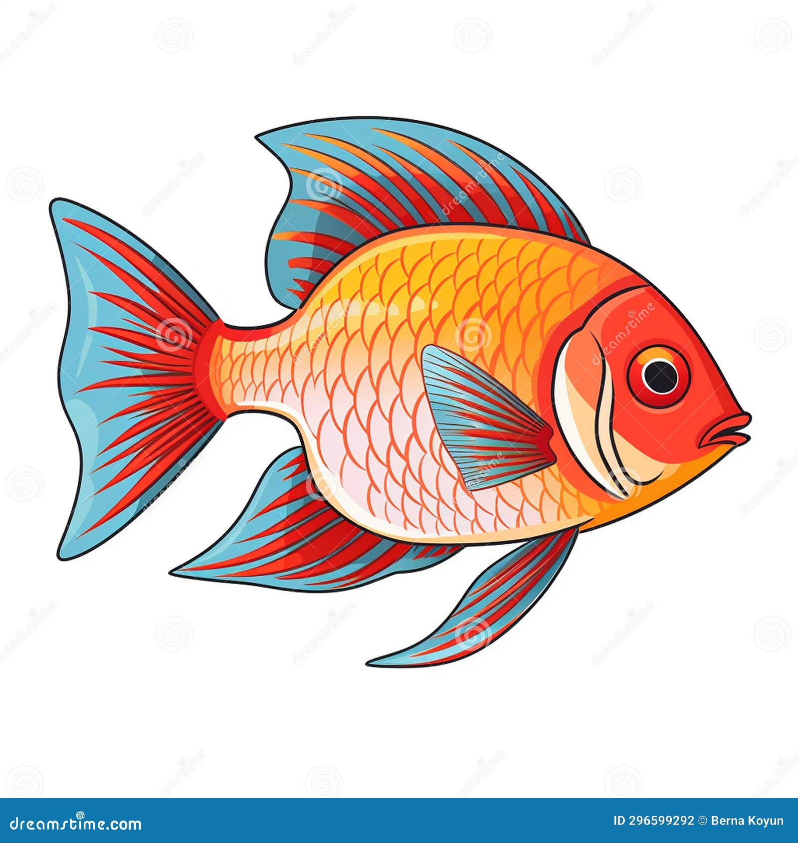 Drawings of Tropical Fish Oceanic Whimsy Stock Illustration ...