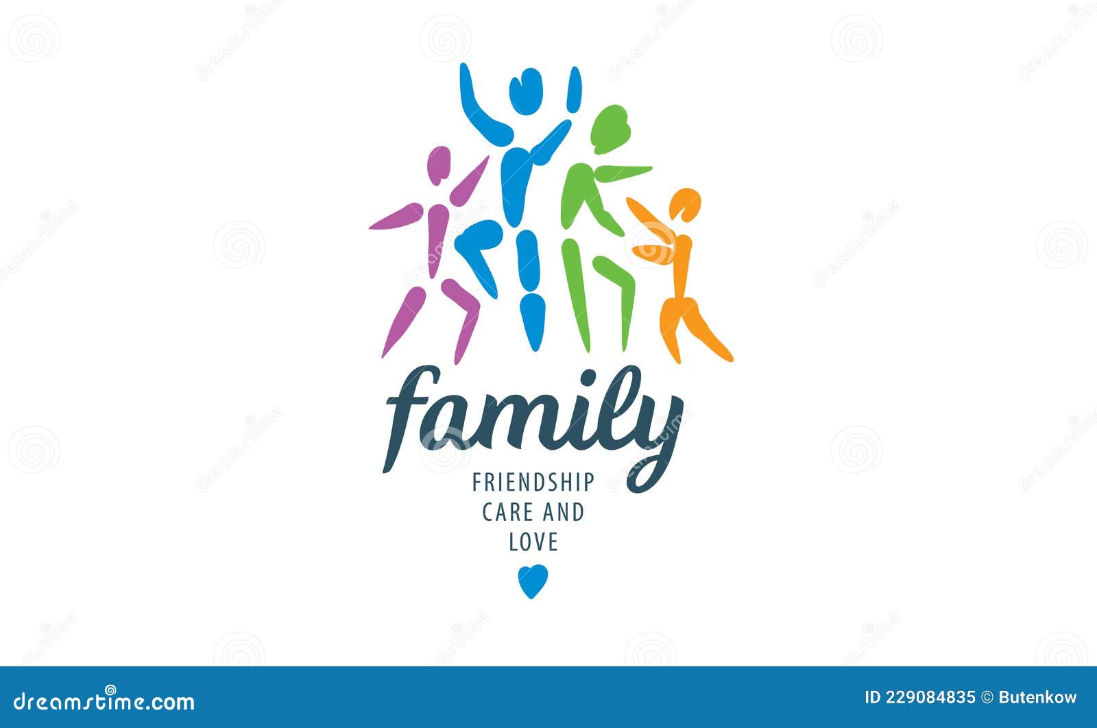 Drawn Abstract Family Logo on a White Background Stock Vector ...