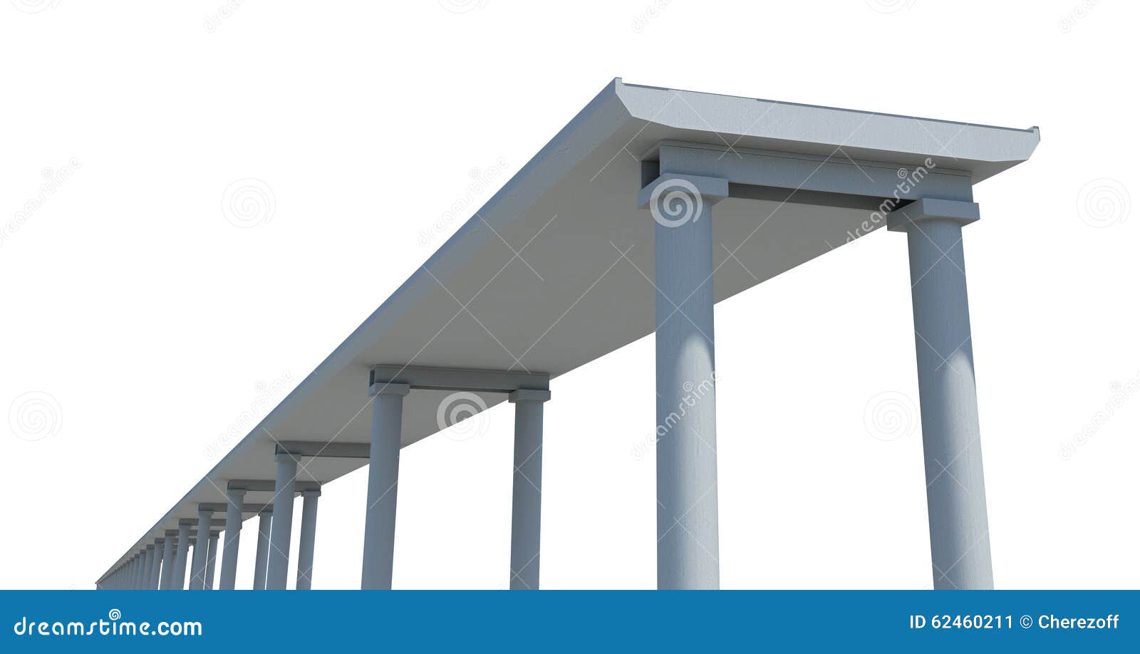 Drawn Bridge on White, Bottom View Stock Illustration - Illustration of ...