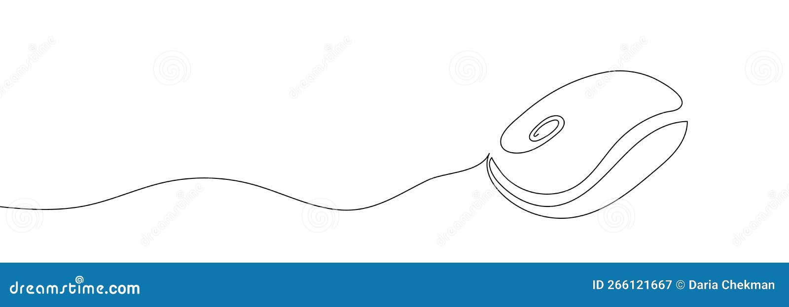 Drawn Continuous One Line Computer Mouse Logo Stock Vector ...