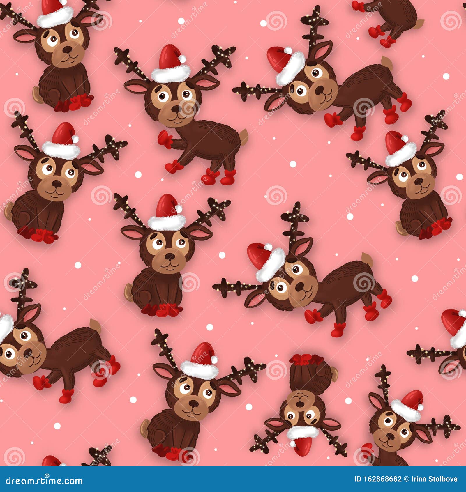 Pattern with New Year`s Christmas Texture. Raster. Stock Photo - Image ...