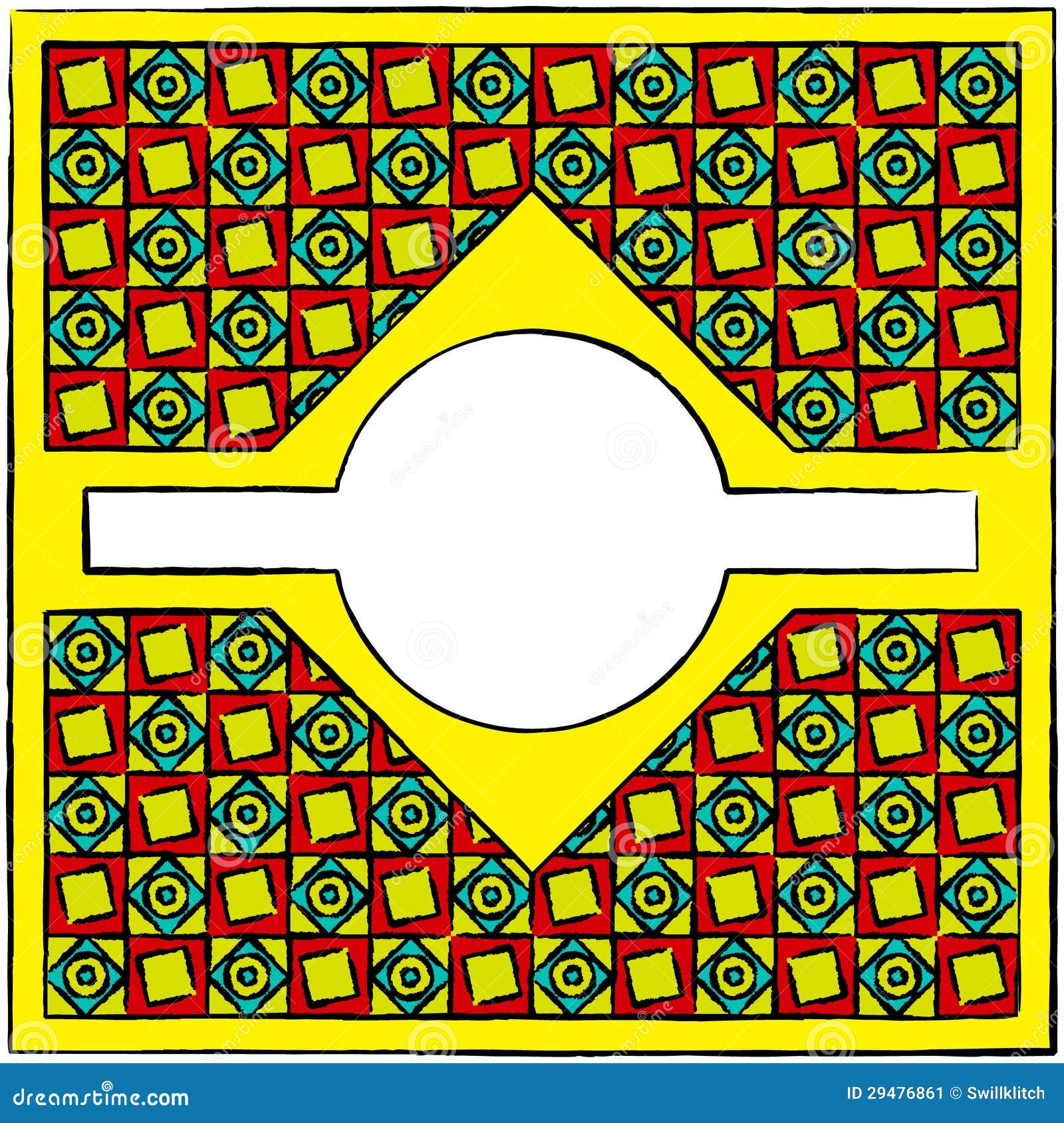 Drawn Cubism Ornamental Frame Stock Vector - Illustration of cube ...