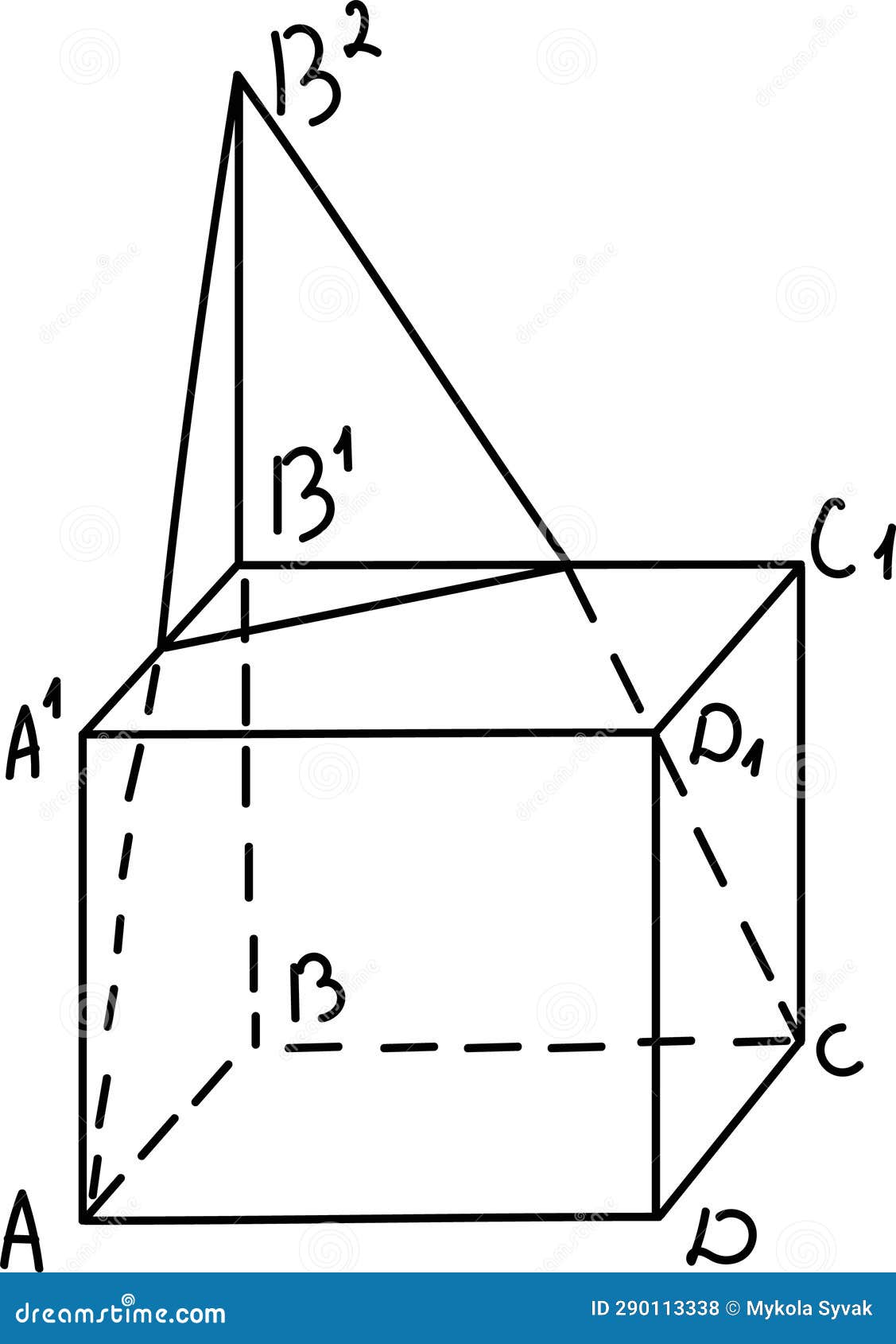 Drawn Geometric Graph stock illustration. Illustration of square ...