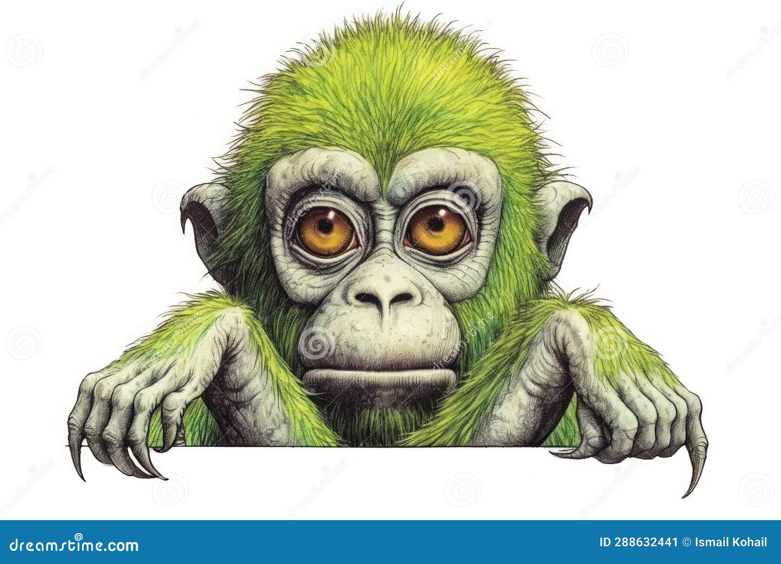 Allens Swamp Monkey Excited Lies Ocean Tree Vector | CartoonDealer.com ...