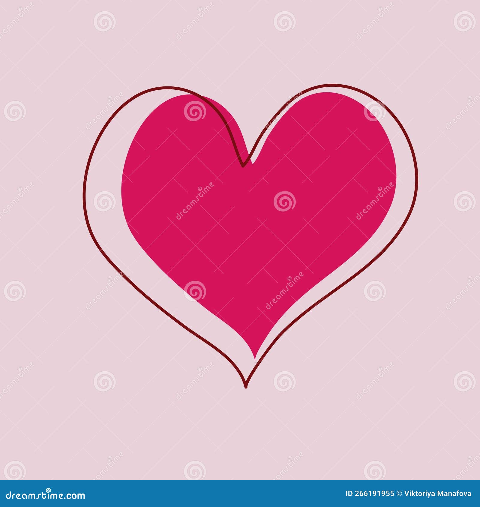 Drawn hearts stock vector. Illustration of love, valentine - 266191955