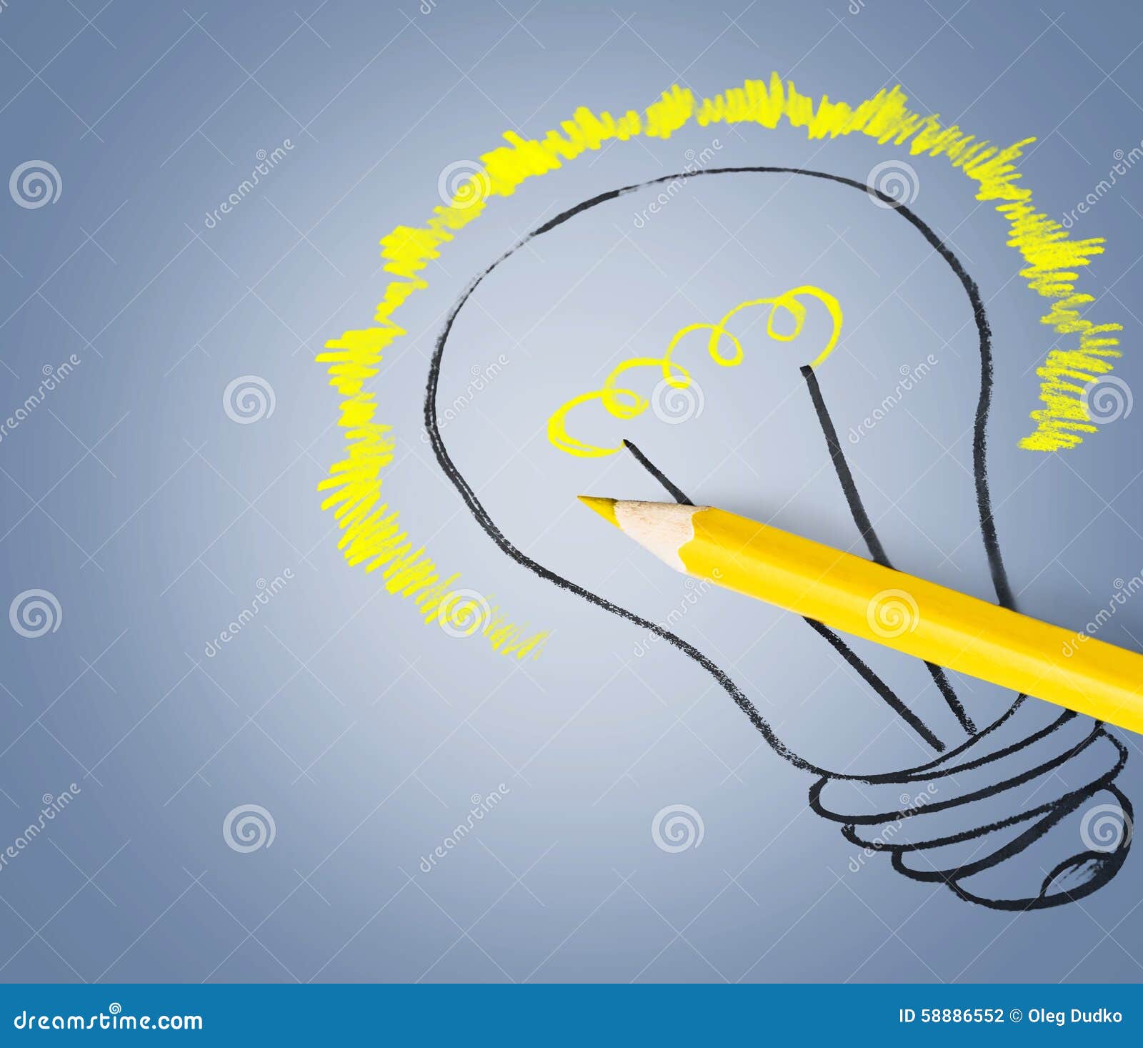 Drawn Light Bulb stock photo. Image of paper, creativity - 58886552