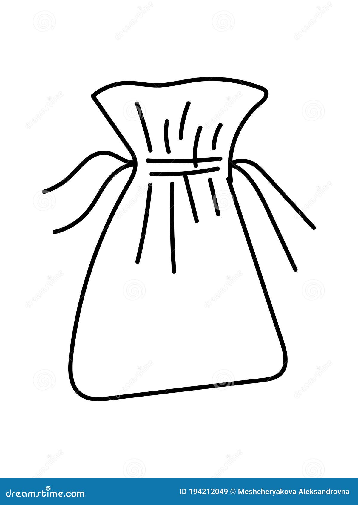 A DRAWN MAGIC BAG with a SPELL ISOLATED on a WHITE BACKGROUND Stock ...