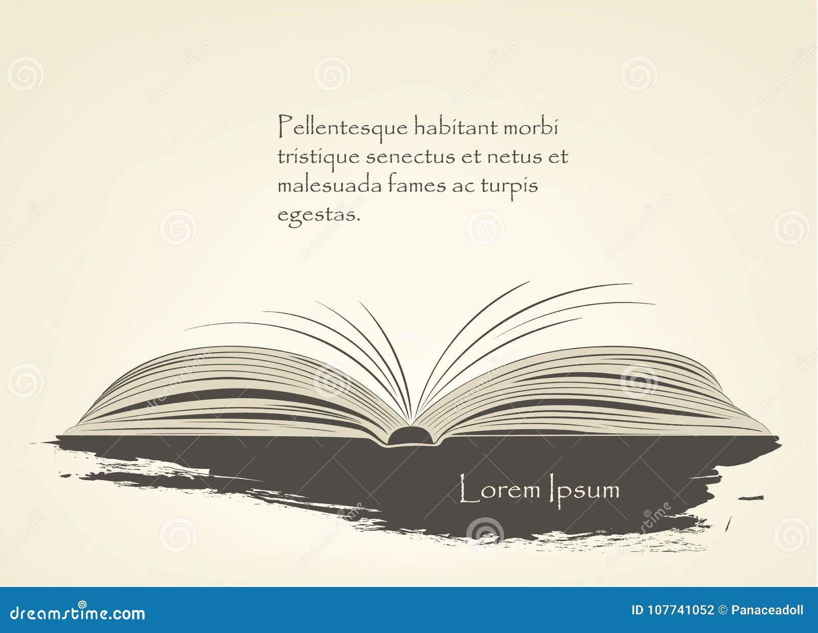 Drawn an Book with Text and Graphics Stock Illustration - Illustration ...