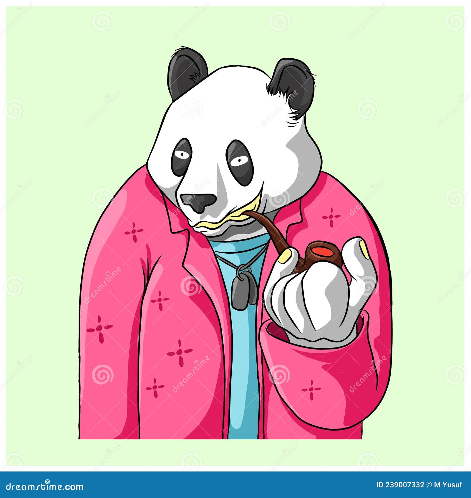 Drawn Panda. Panda in a Classic Suit Stock Illustration - Illustration ...