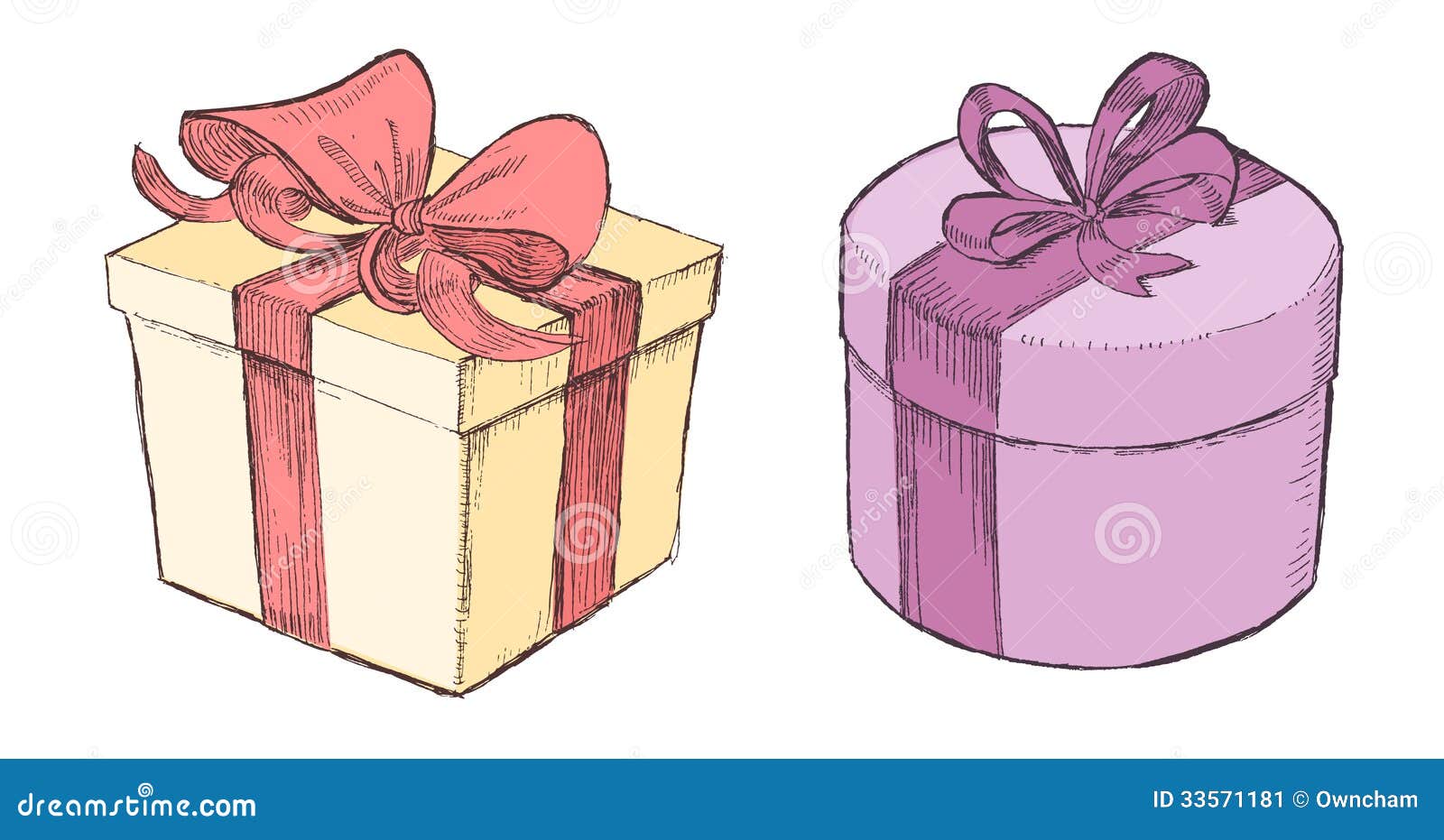 Drawn presents stock vector. Illustration of christmas - 33571181