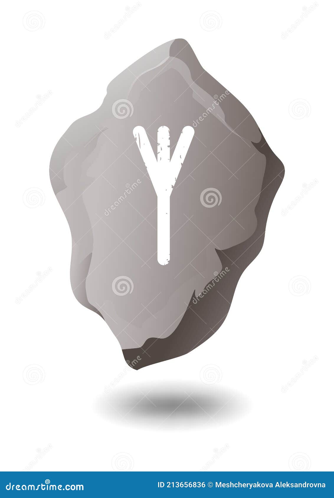 Rune Algiz In A Circle - An Ancient Scandinavian Symbol Or Sign, Amulet ...