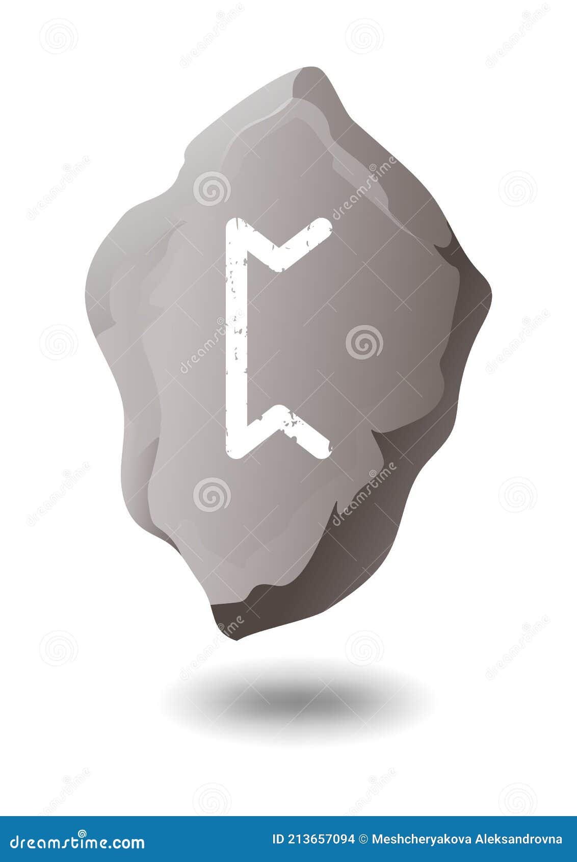 DRAWN RUNE PERTHU on a GRAY STONE Stock Vector - Illustration of ...