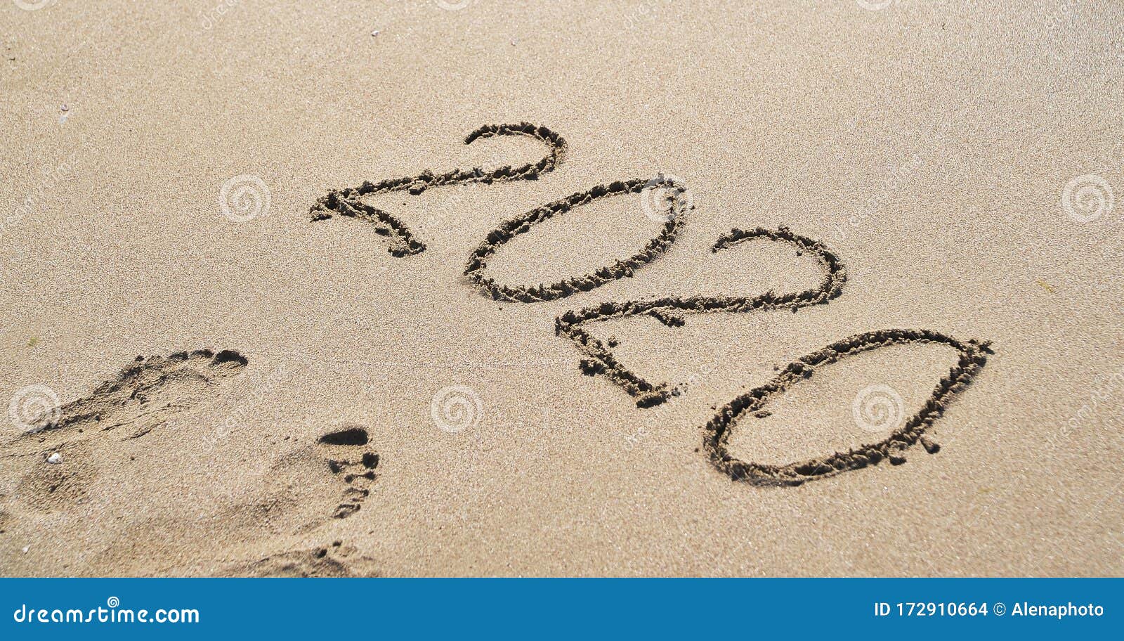 2020 Drawn on Sand Texture. Stock Photo - Image of sand, summer: 172910664