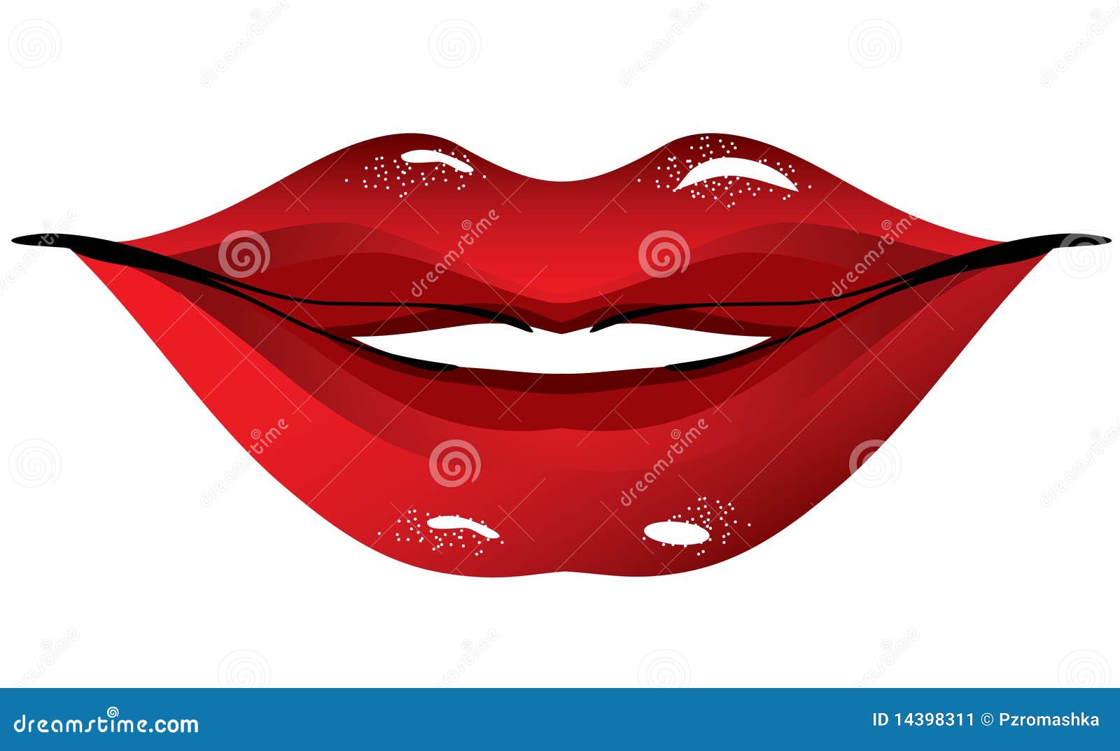 Drawn lips. eps stock vector. Illustration of dental - 14398311
