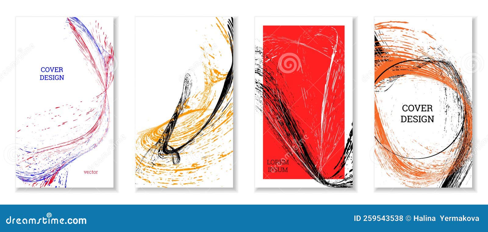 Cover Design. Set of 8 Covers. Imitation of Crumpled Paper. Unusual ...