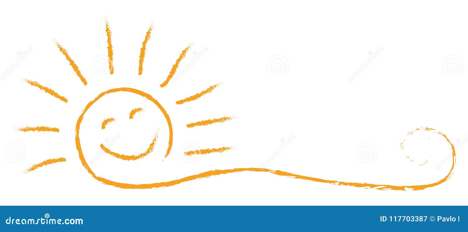 Drawn sun banner - vector stock vector. Illustration of graphic - 117703387