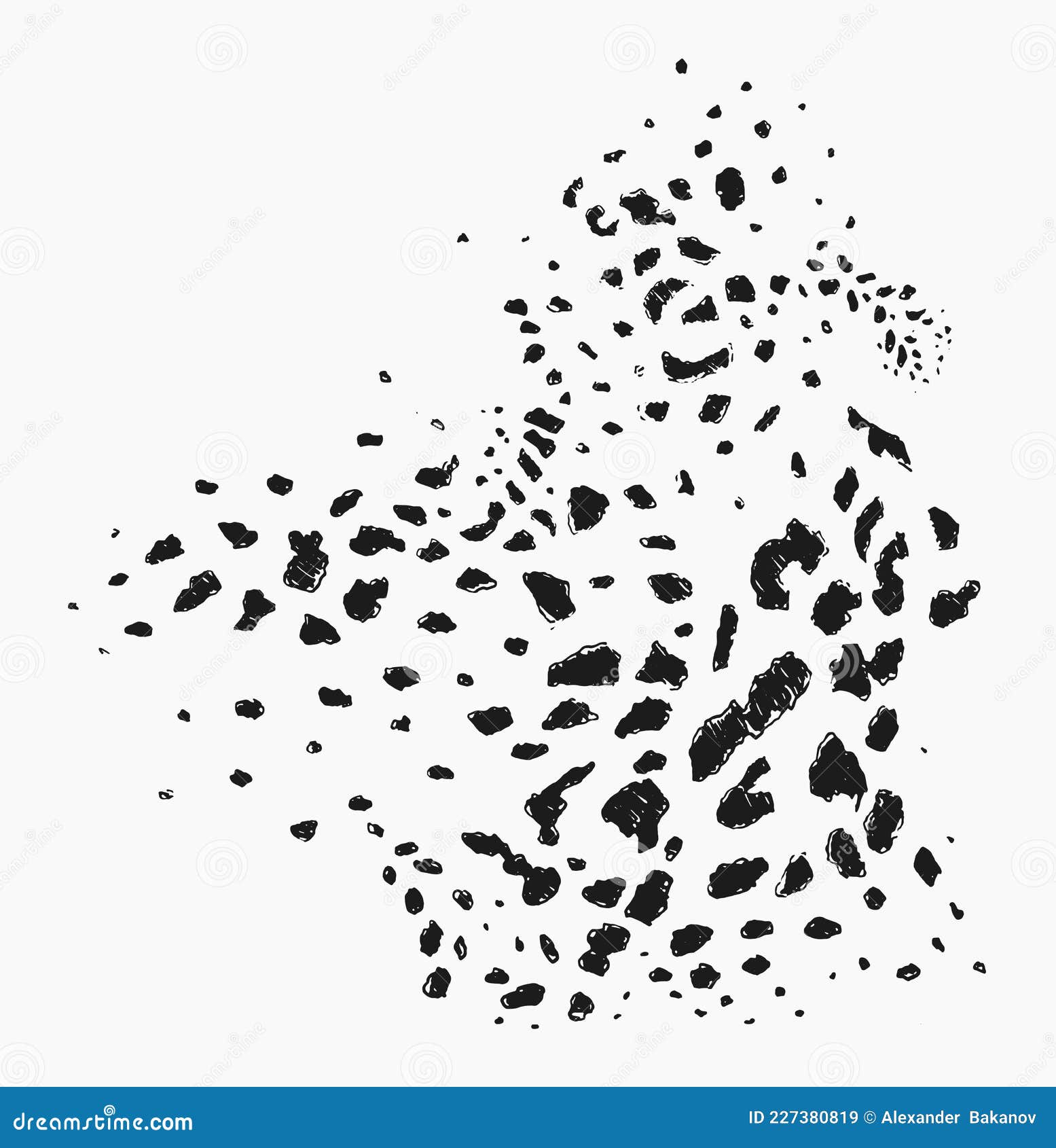 Drawn Vector Leopard Fur Texture Print Pattern Stock Vector ...