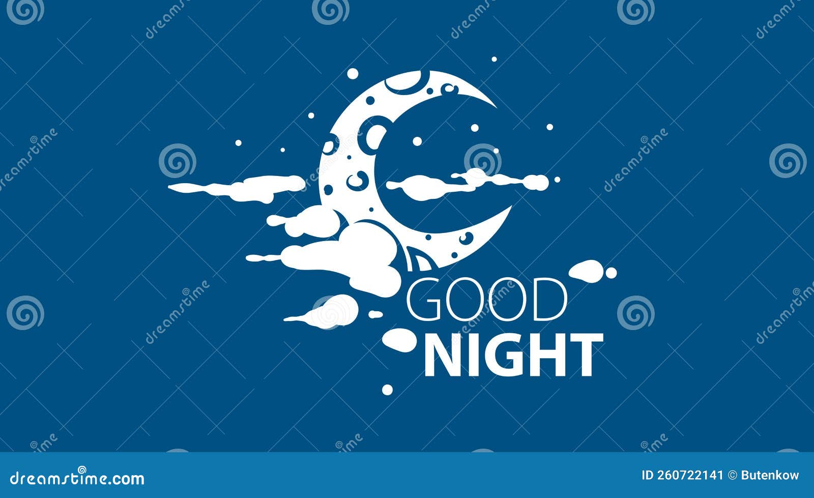 Drawn Vector Logo Good Night Stock Illustration - Illustration of dream ...