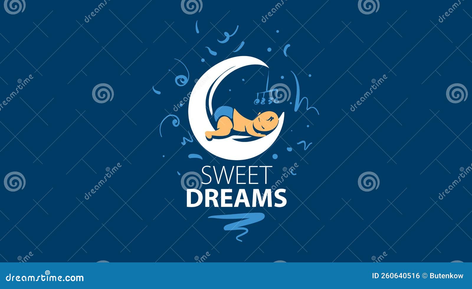 Drawn Vector Logo for Sweet Dreams Stock Illustration - Illustration of ...