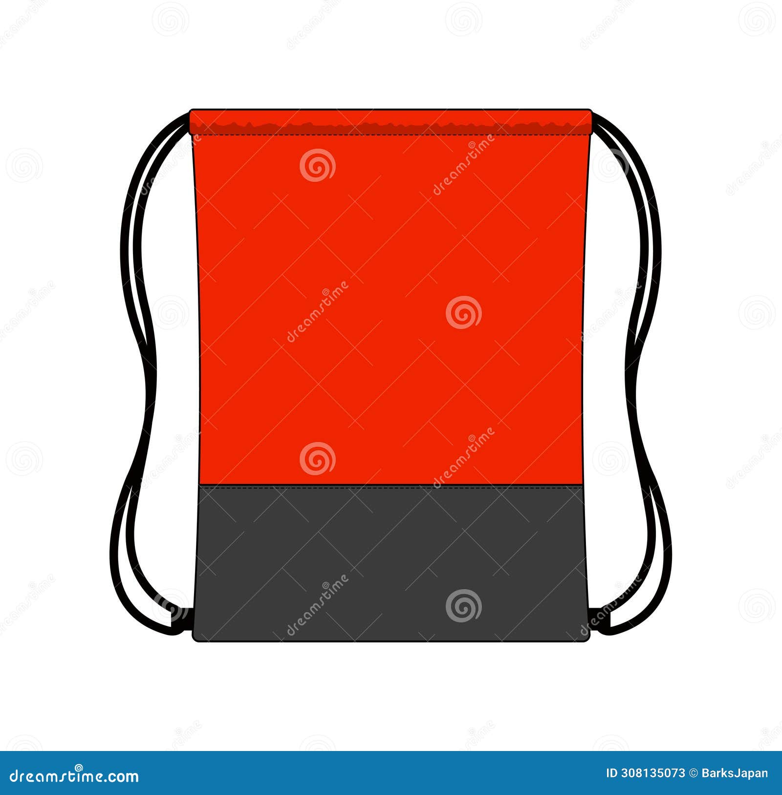 Drawstring Bag, Backpack Template Illustration Stock Vector ...