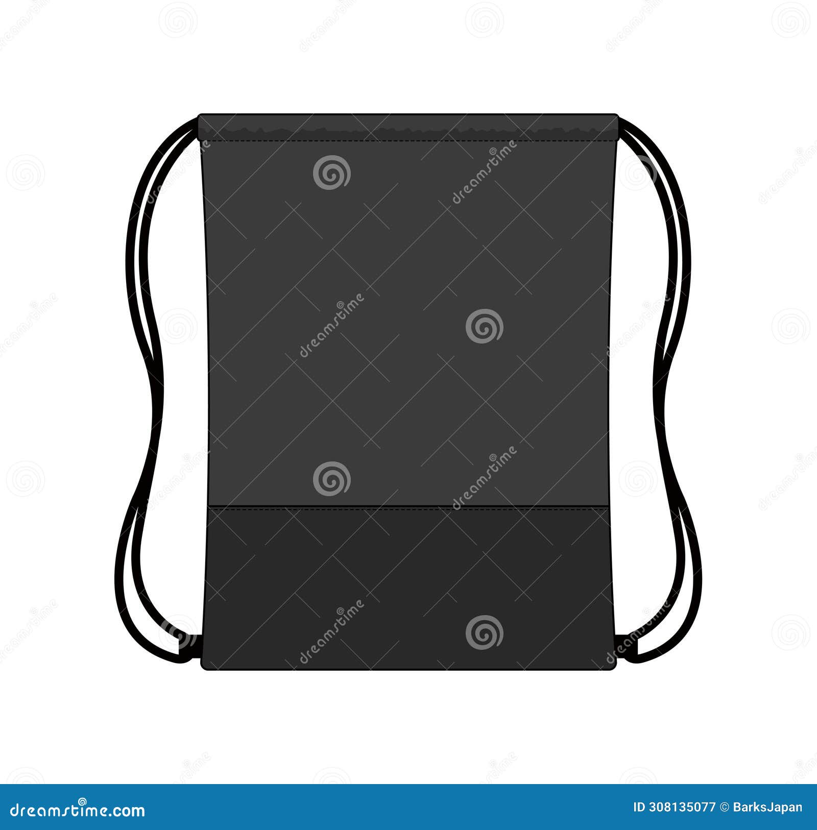 Drawstring Bag, Backpack Template Illustration Stock Vector ...